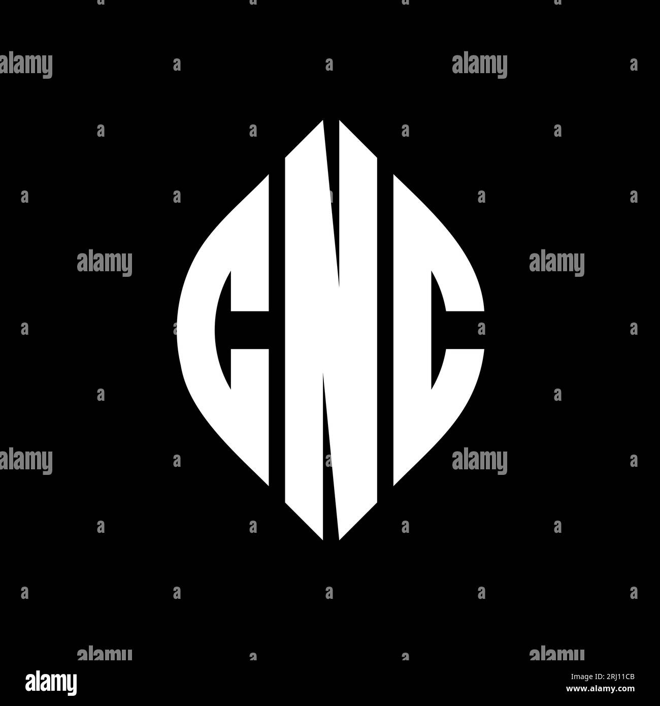 Cnc Circle Letter Logo Design With Circle And Ellipse Shape Cnc Ellipse Letters With