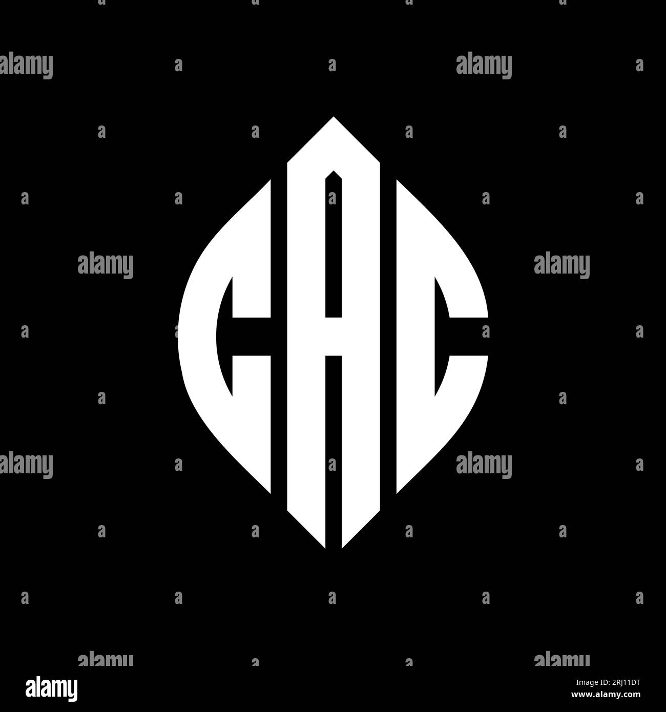 CAC circle letter logo design with circle and ellipse shape. CAC ...