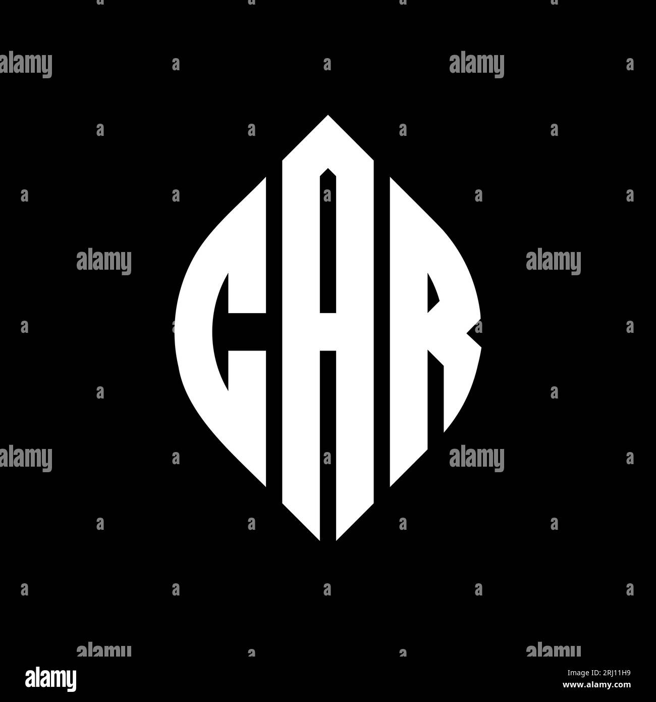 CAR circle letter logo design with circle and ellipse shape. CAR ellipse letters with ...