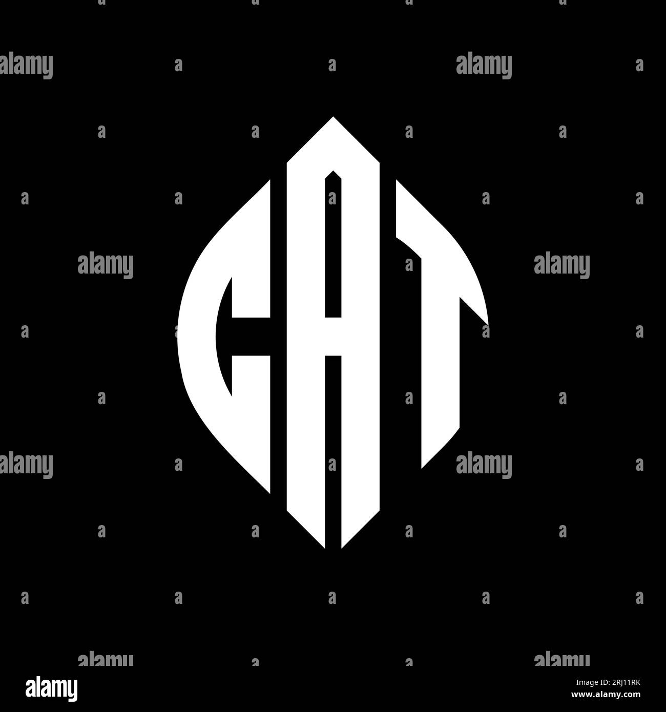 CAT circle letter logo design with circle and ellipse shape. CAT ...