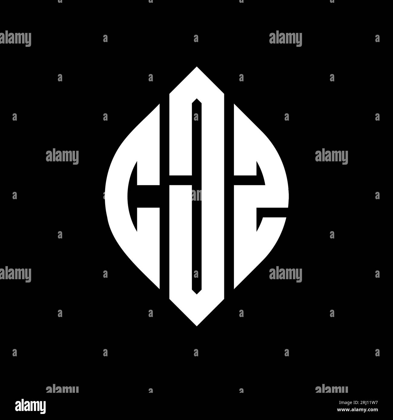 CJZ circle letter logo design with circle and ellipse shape. CJZ ...