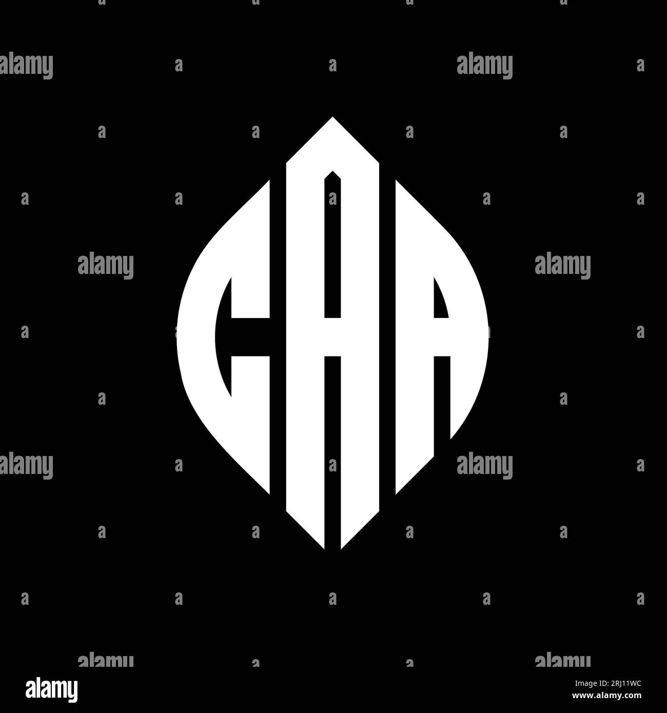 CAA circle letter logo design with circle and ellipse shape. CAA ellipse letters with ...