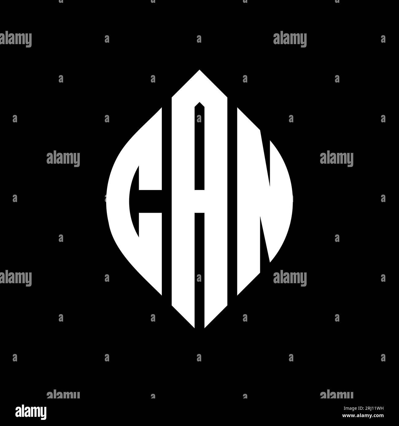 CAN circle letter logo design with circle and ellipse shape. CAN ...