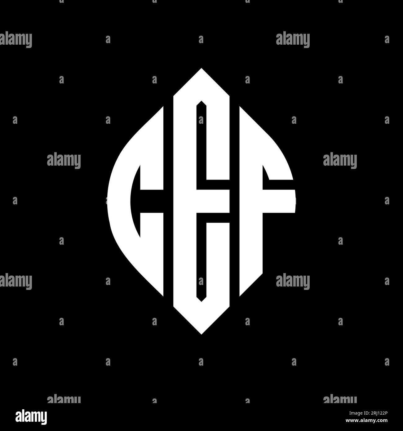 CEF circle letter logo design with circle and ellipse shape. CEF ...