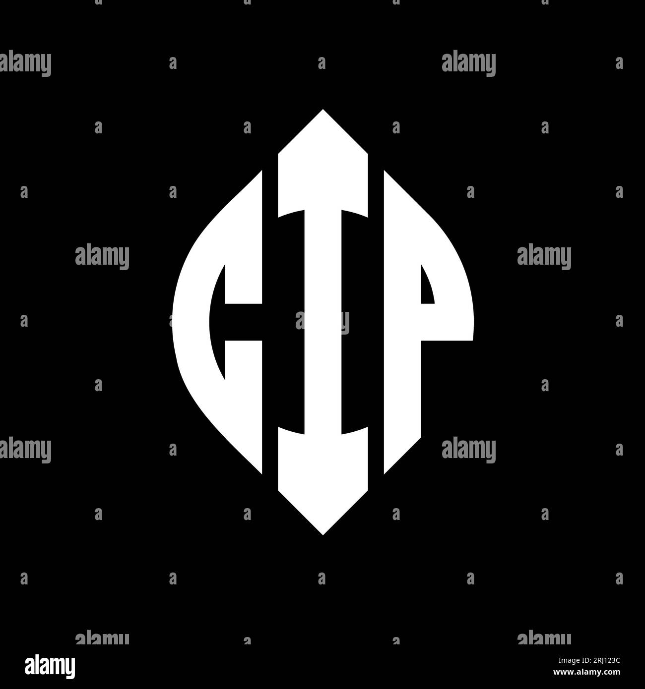 CIP circle letter logo design with circle and ellipse shape. CIP ...