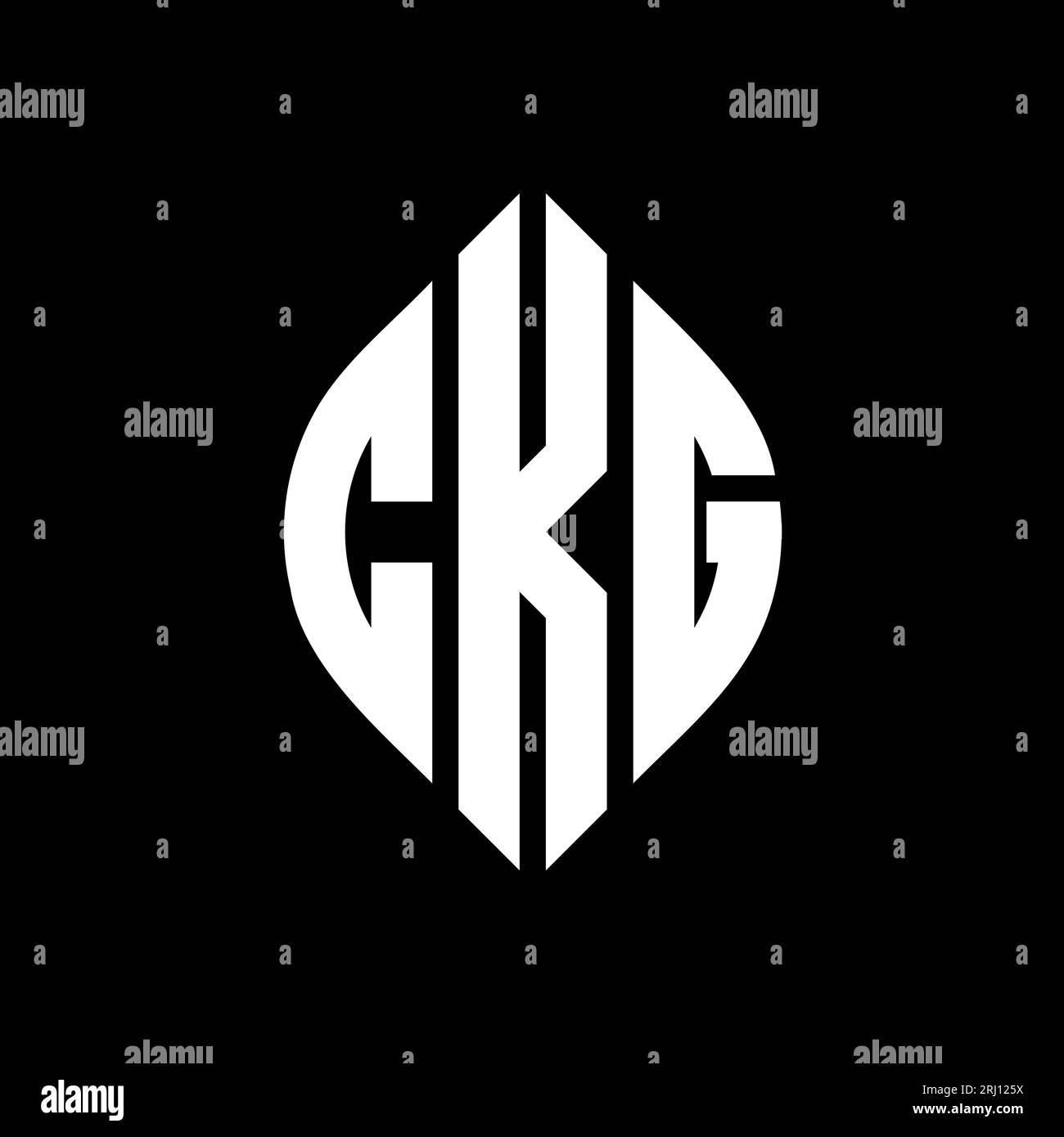 CKG circle letter logo design with circle and ellipse shape. CKG ...