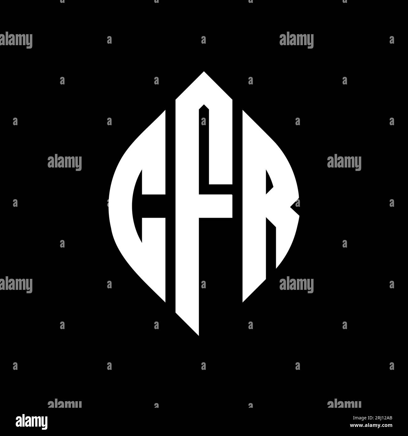 CFR circle letter logo design with circle and ellipse shape. CFR ...