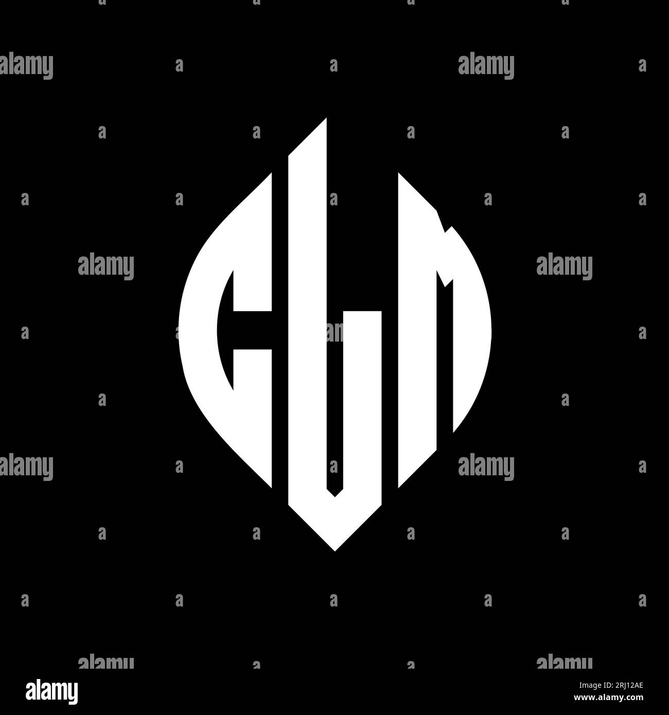 CLM circle letter logo design with circle and ellipse shape. CLM ...