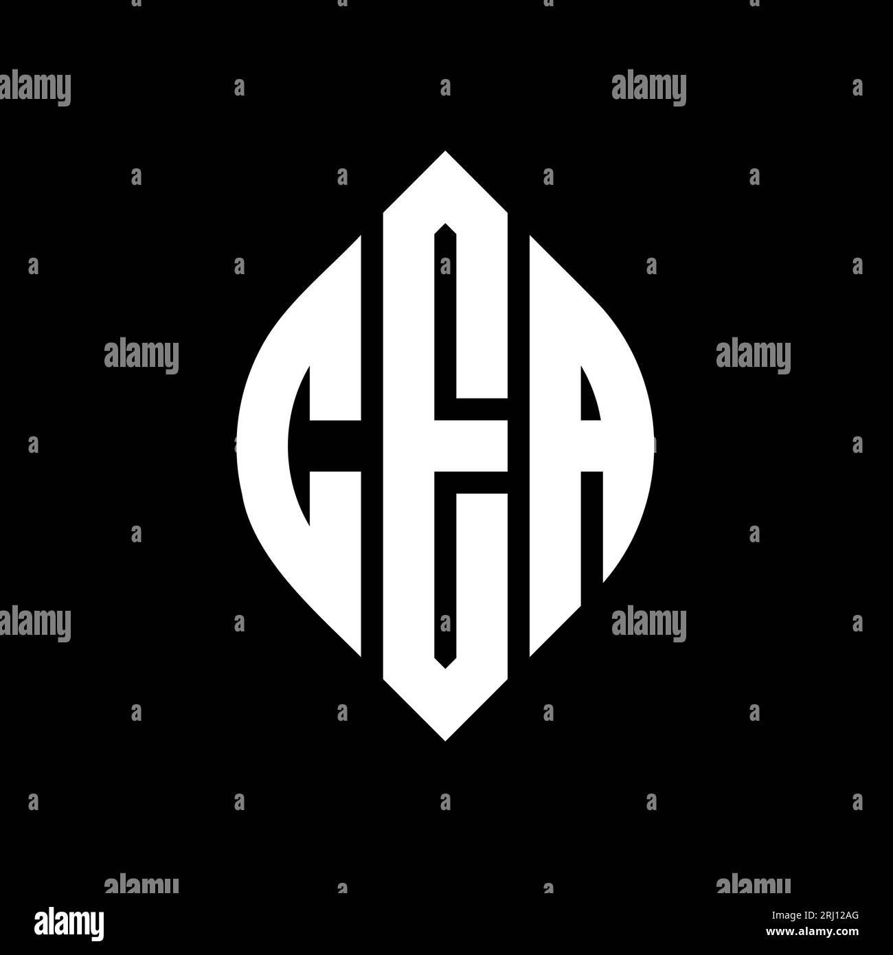 CEA circle letter logo design with circle and ellipse shape. CEA ...