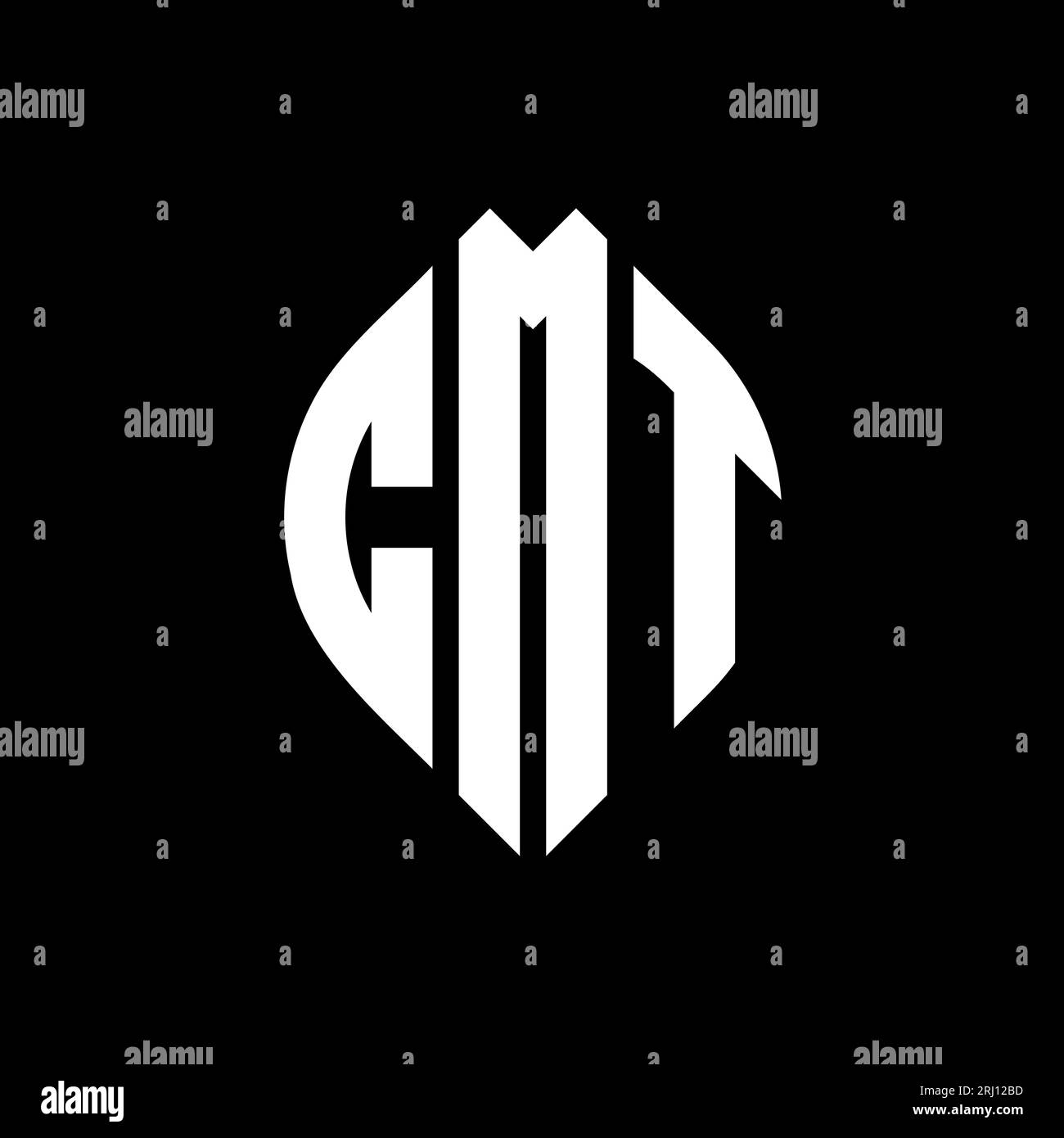 CMT circle letter logo design with circle and ellipse shape. CMT ...