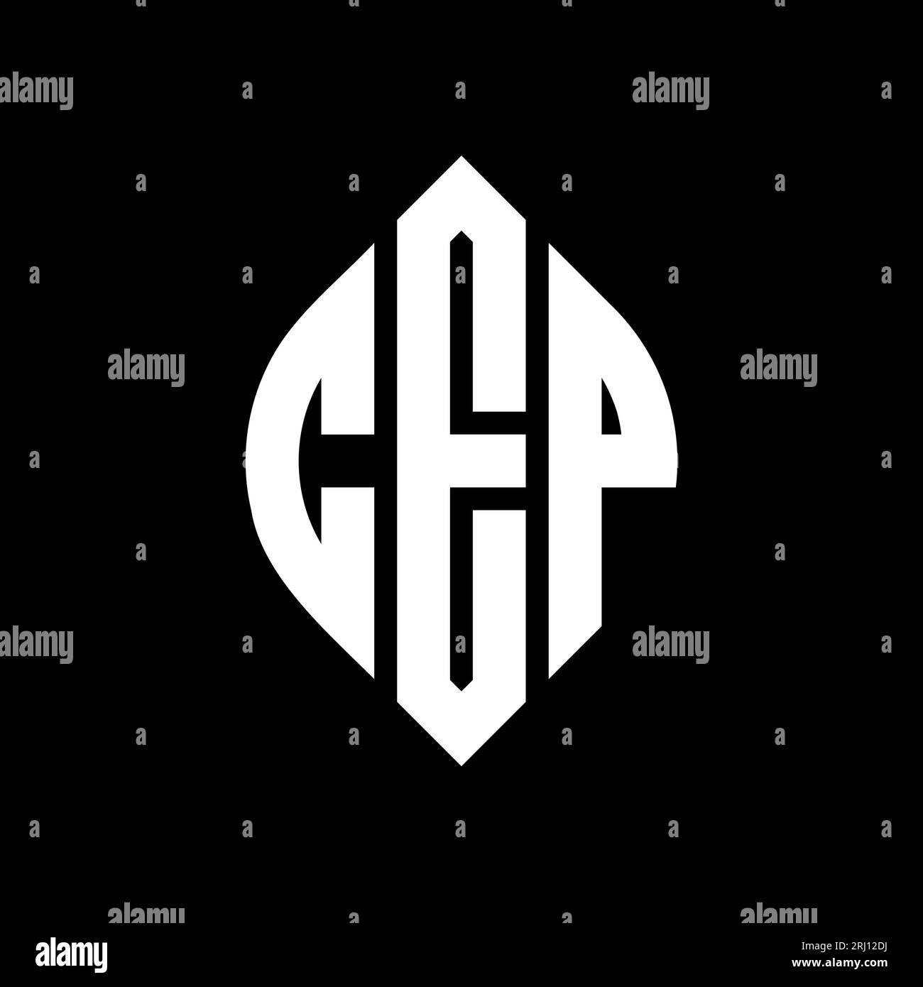 CEP circle letter logo design with circle and ellipse shape. CEP ...