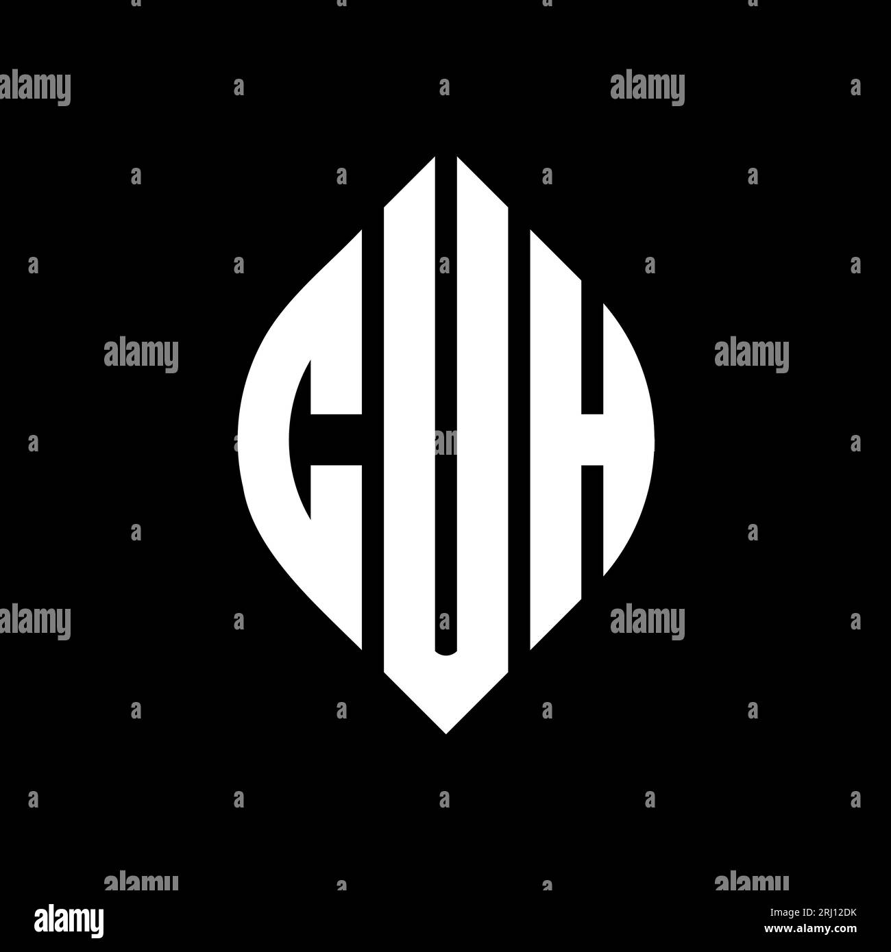 Cuh Circle Letter Logo Design With Circle And Ellipse Shape Cuh Ellipse Letters With