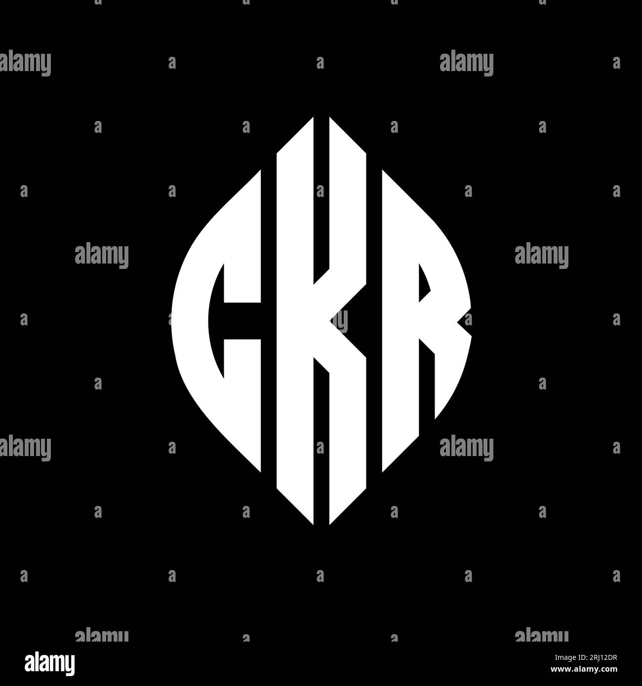 CKR circle letter logo design with circle and ellipse shape. CKR ...