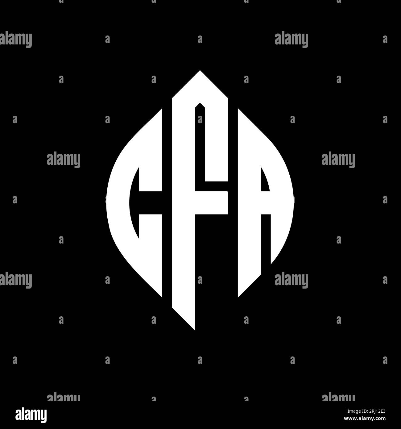 CFA circle letter logo design with circle and ellipse shape. CFA ...