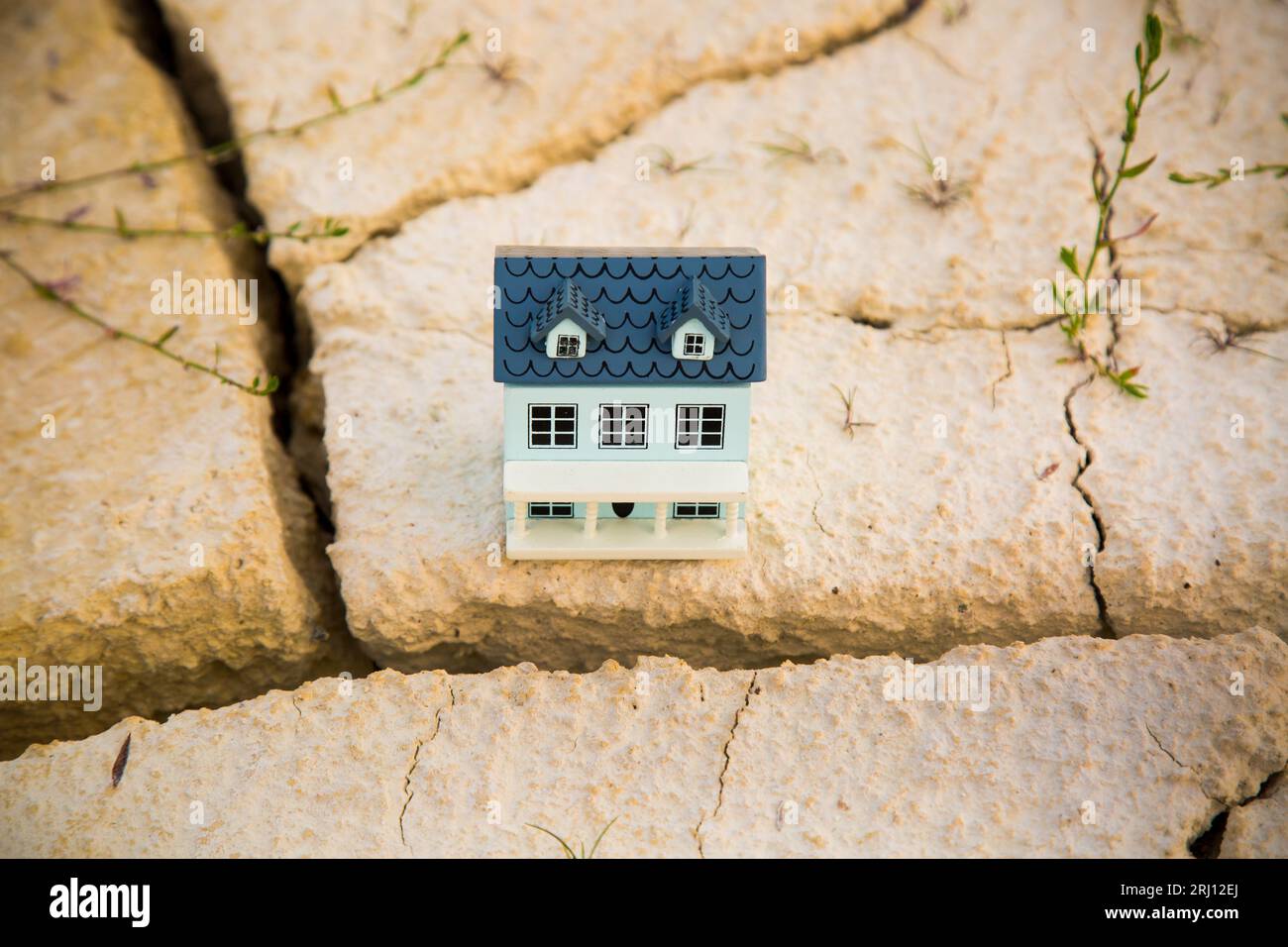 Fracture the earth under a residential building, the concept of an ...