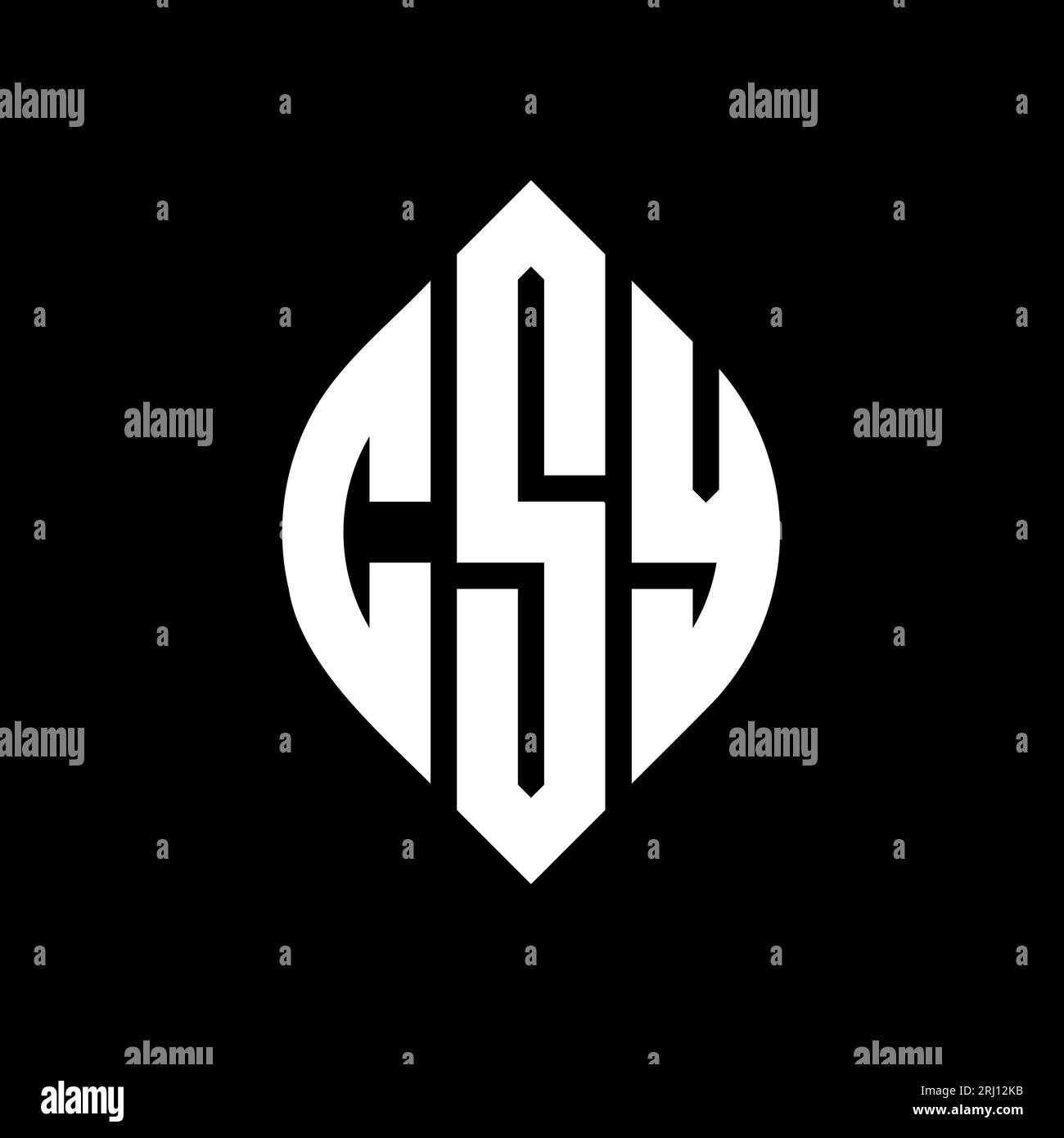 CSY circle letter logo design with circle and ellipse shape. CSY ...