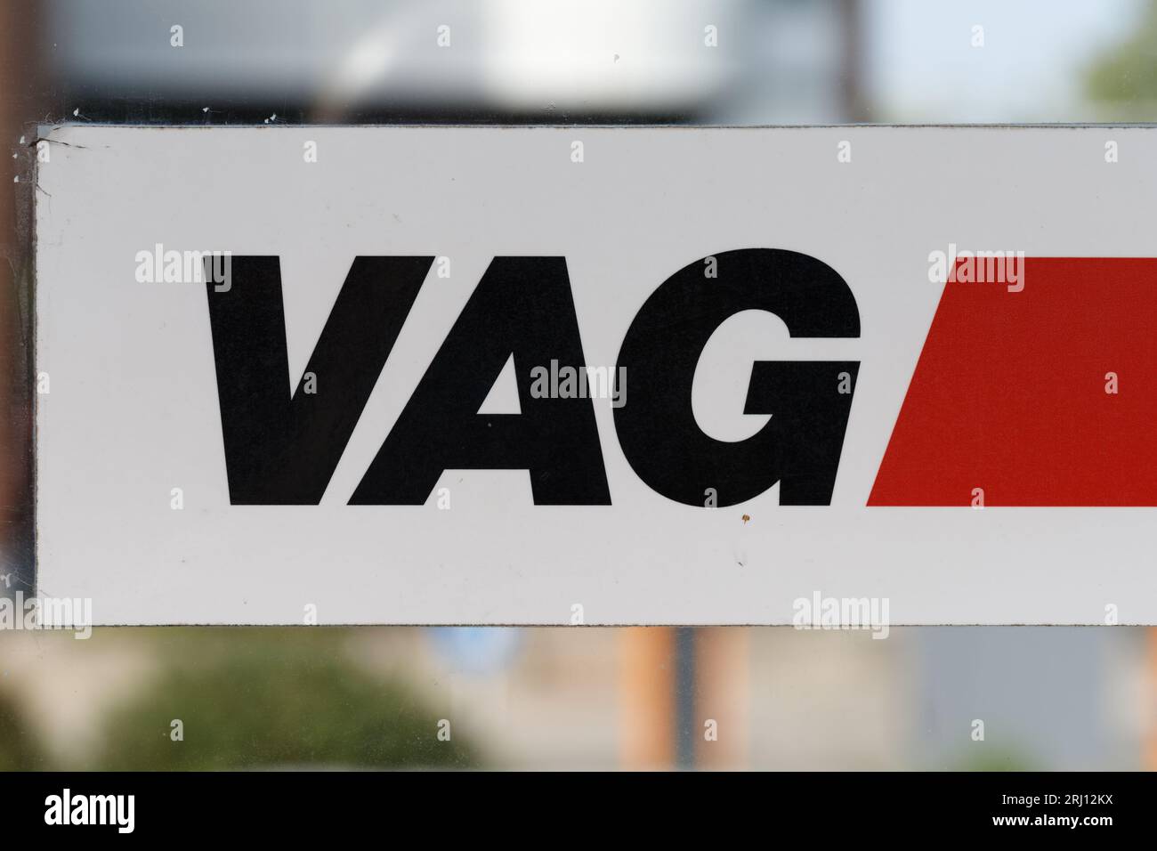 Nuremberg, Germany - August 18th, 2023: VAG Logo. The Verkehrs ...