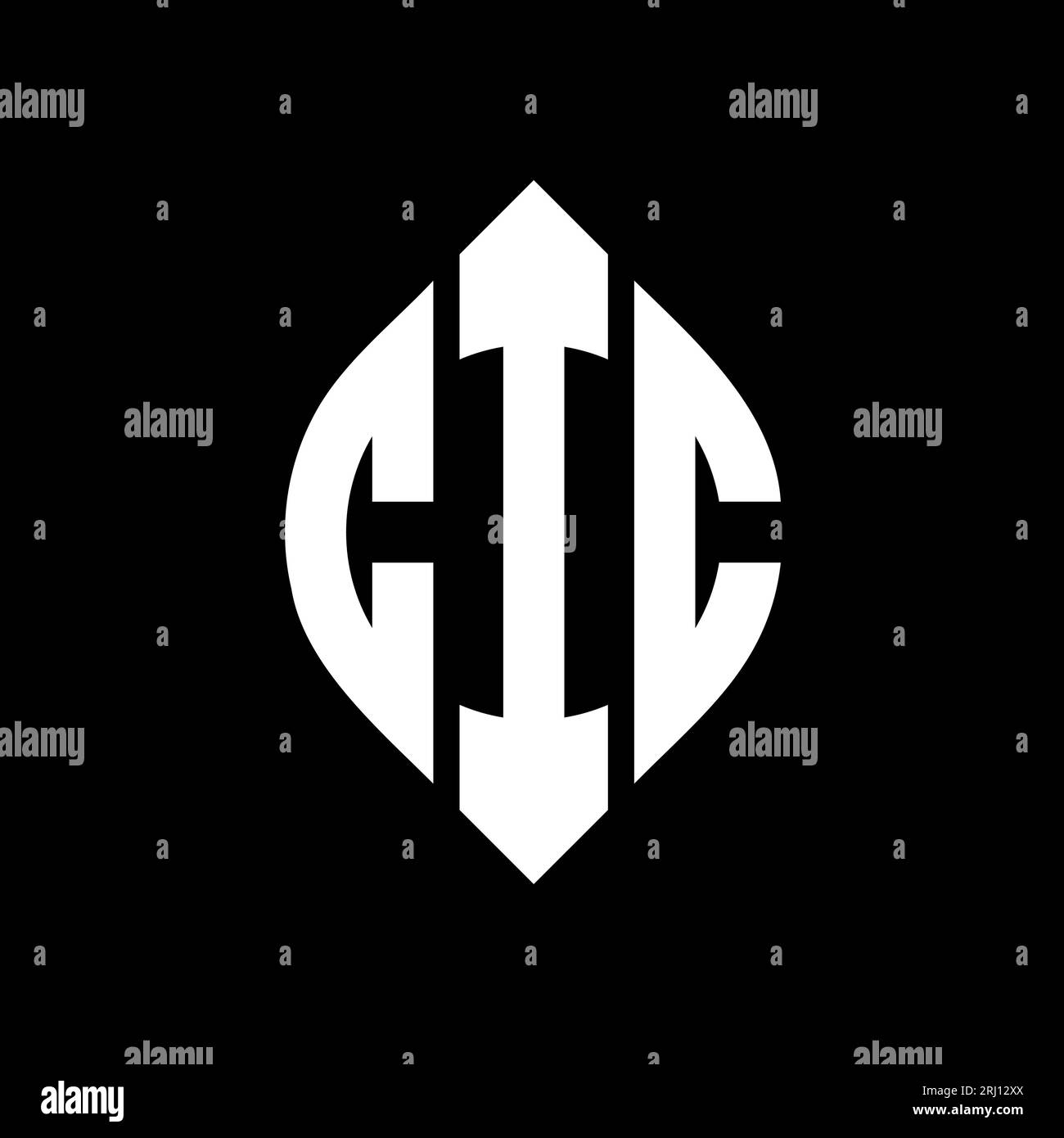 CIC circle letter logo design with circle and ellipse shape. CIC ...