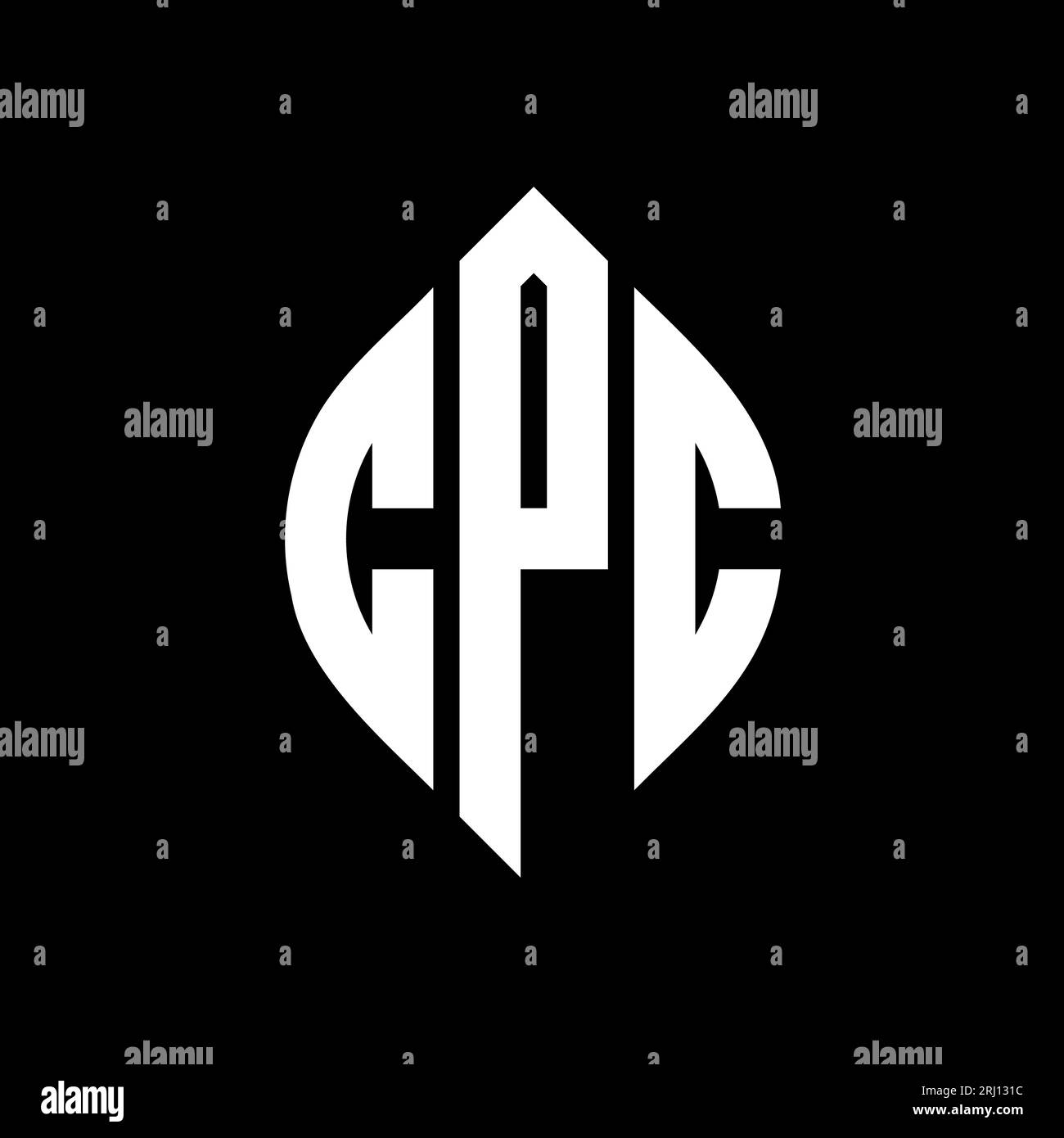 CPC circle letter logo design with circle and ellipse shape. CPC ...