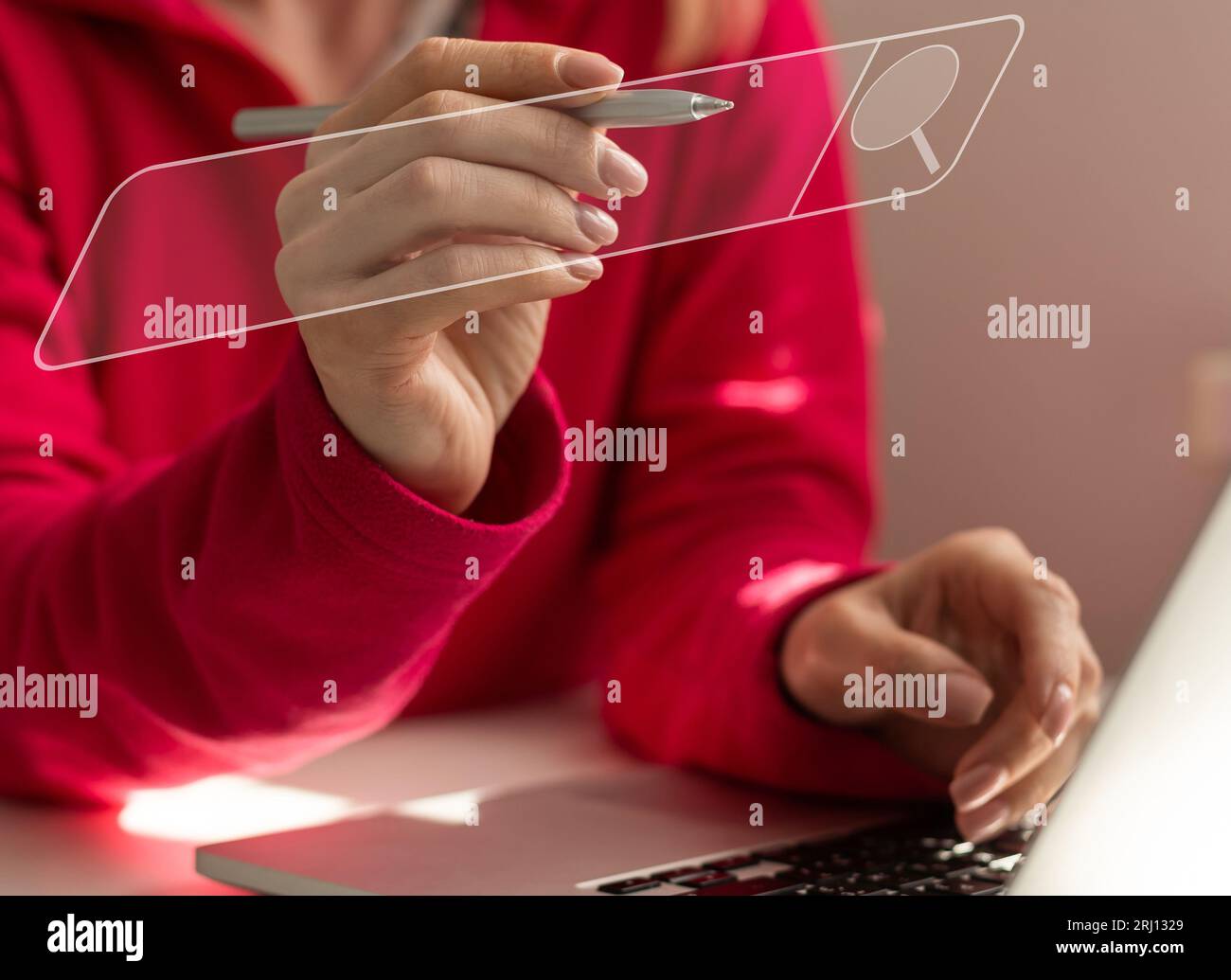 Searching for information of interest through online websites. keyword ...