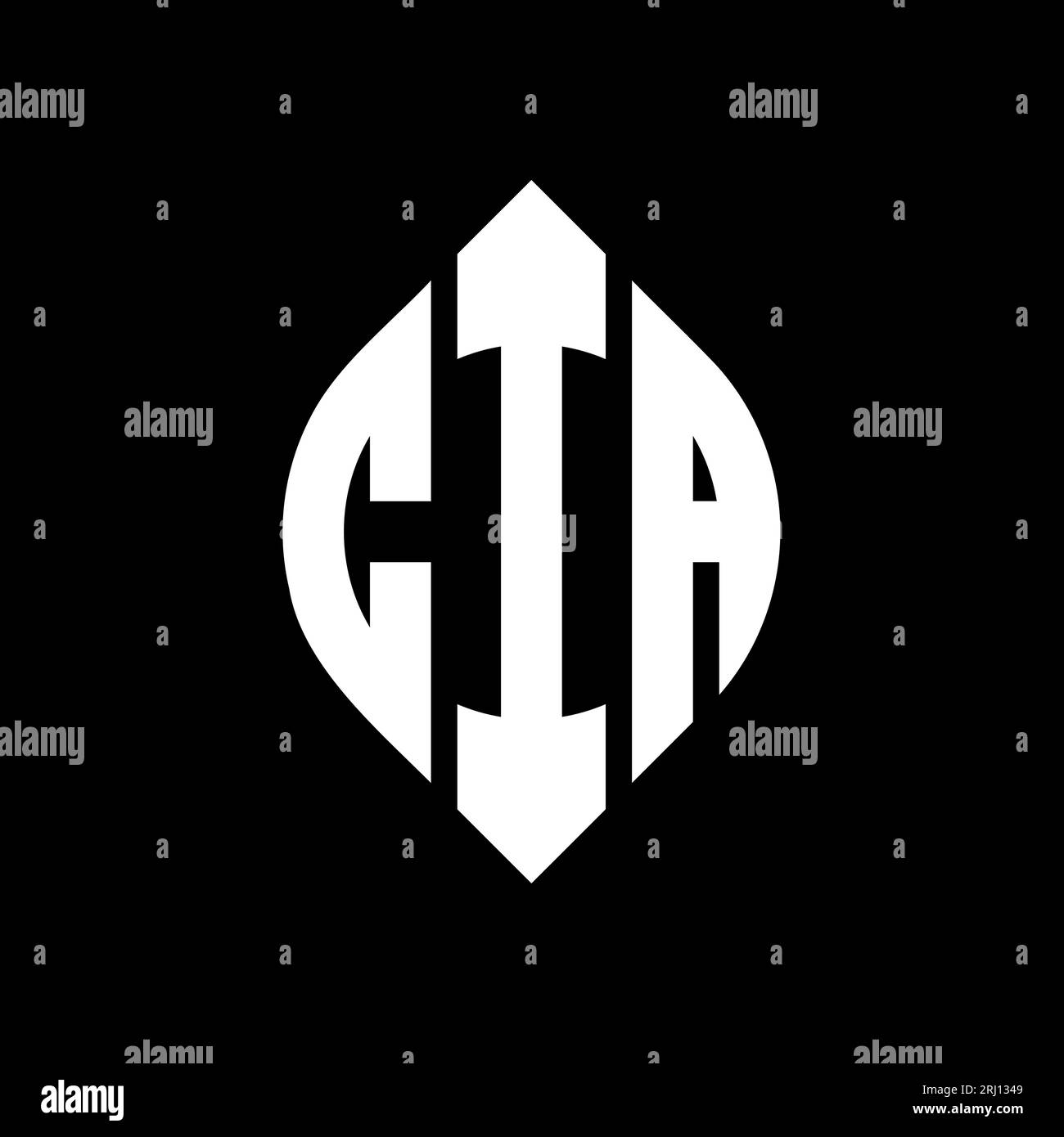 CIA circle letter logo design with circle and ellipse shape. CIA ...