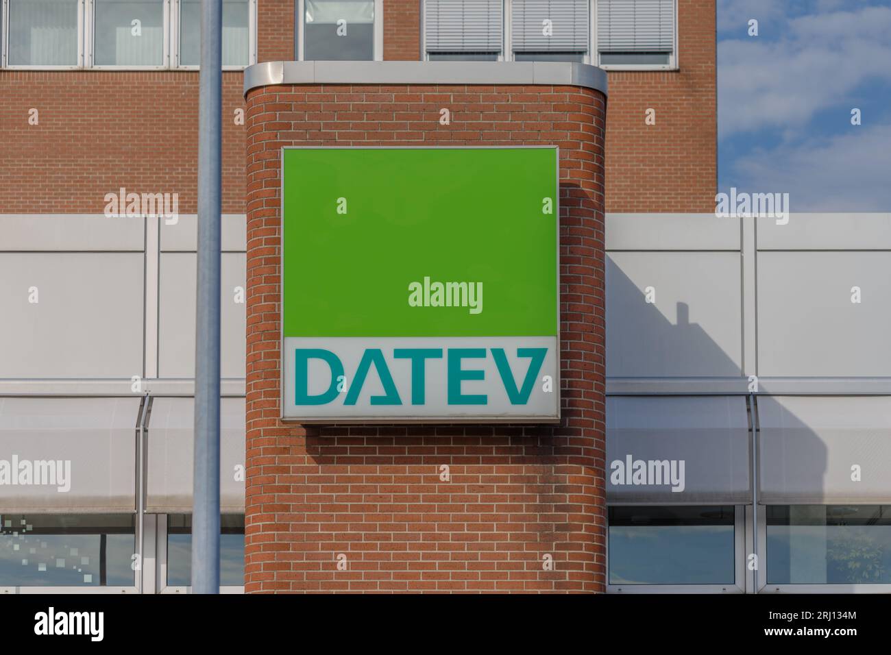 Nuremberg, Germany - August 18th, 2023: DATEV Logo at Streets of ...