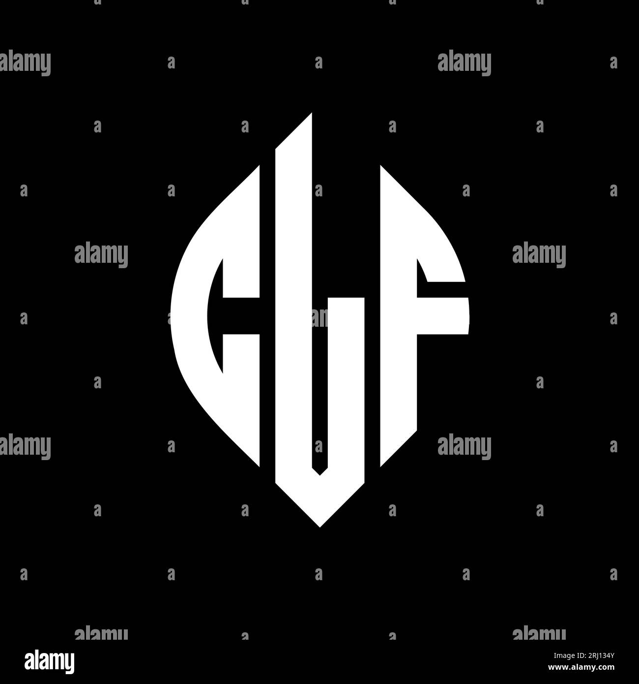 CLF circle letter logo design with circle and ellipse shape. CLF ...