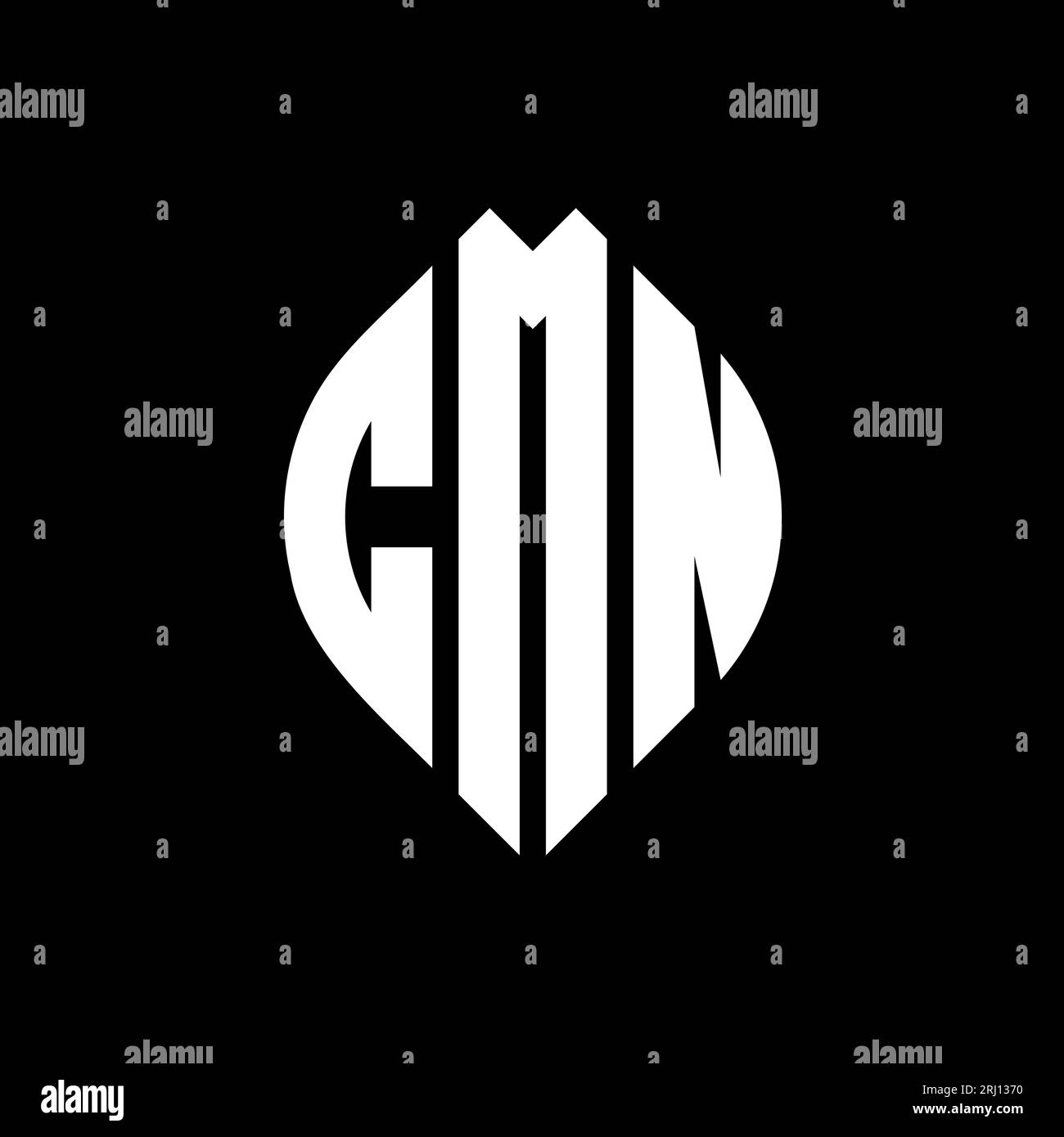 Cmn Circle Letter Logo Design With Circle And Ellipse Shape Cmn Ellipse Letters With