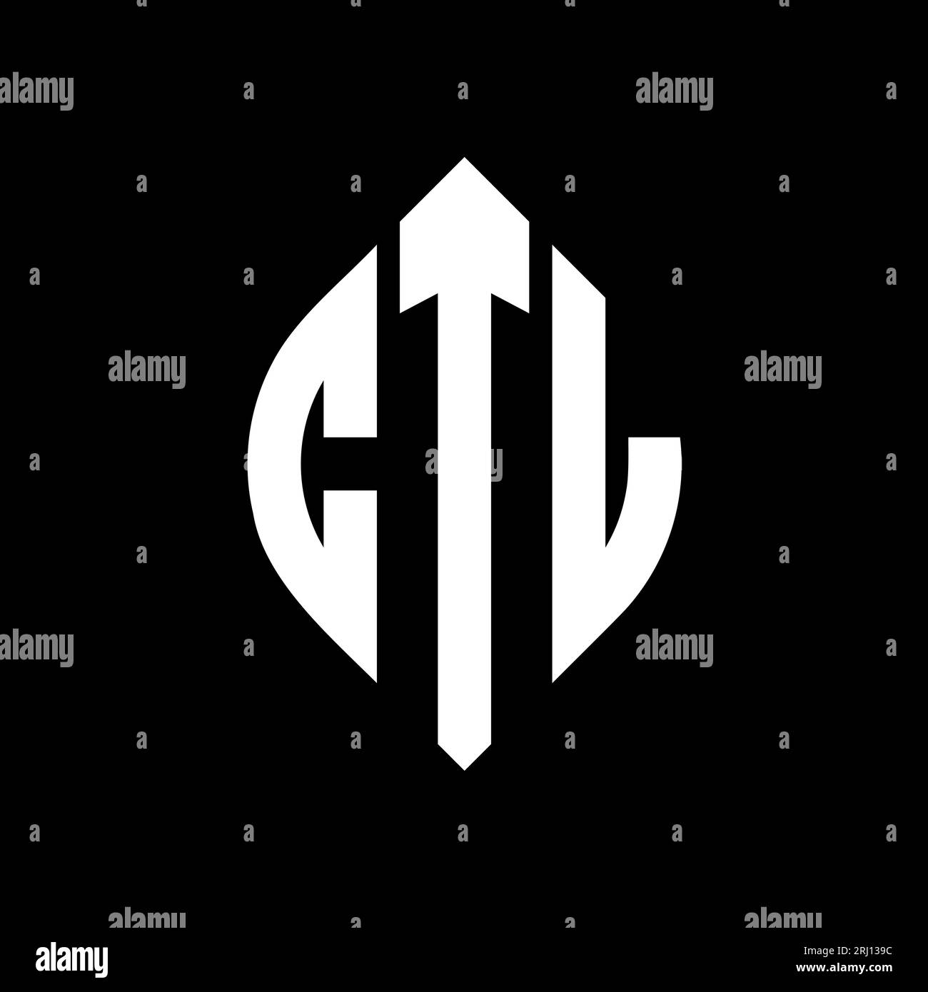 CTL circle letter logo design with circle and ellipse shape. CTL ...