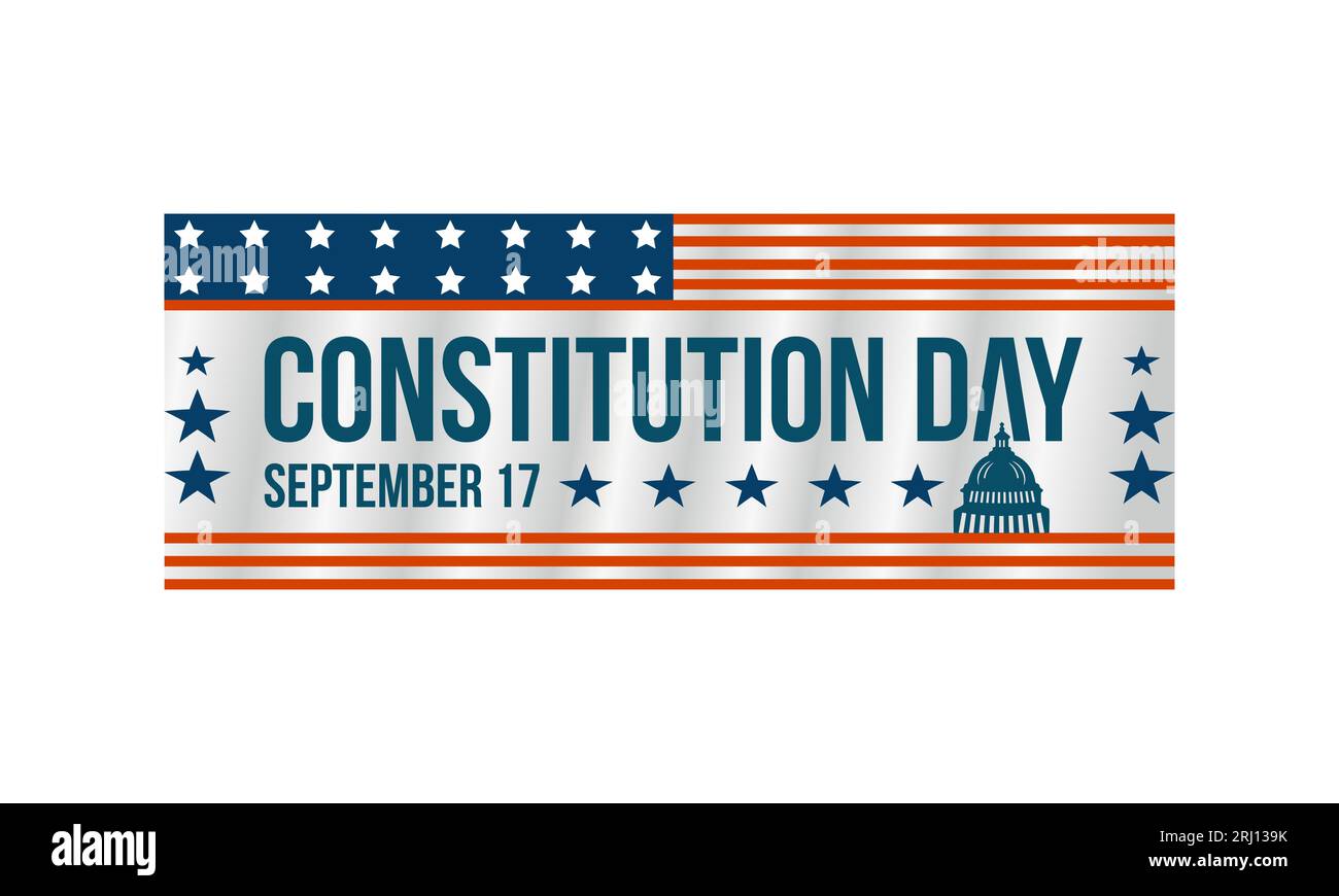 Constitution Day and Citizenship Day vector banner template. Patriotism ...