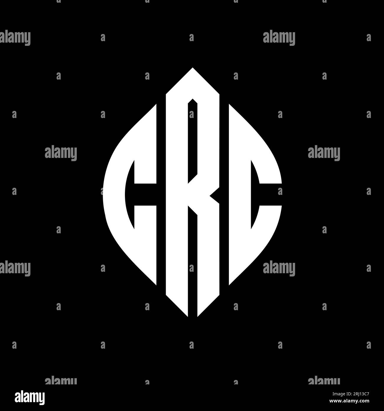 CRC circle letter logo design with circle and ellipse shape. CRC ...