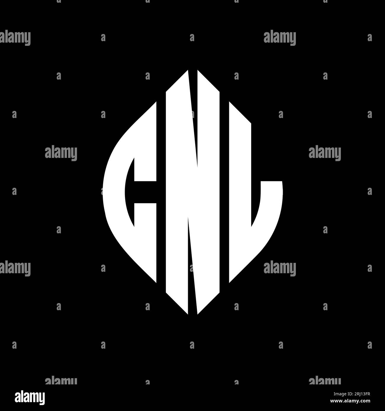 CNL circle letter logo design with circle and ellipse shape. CNL ...