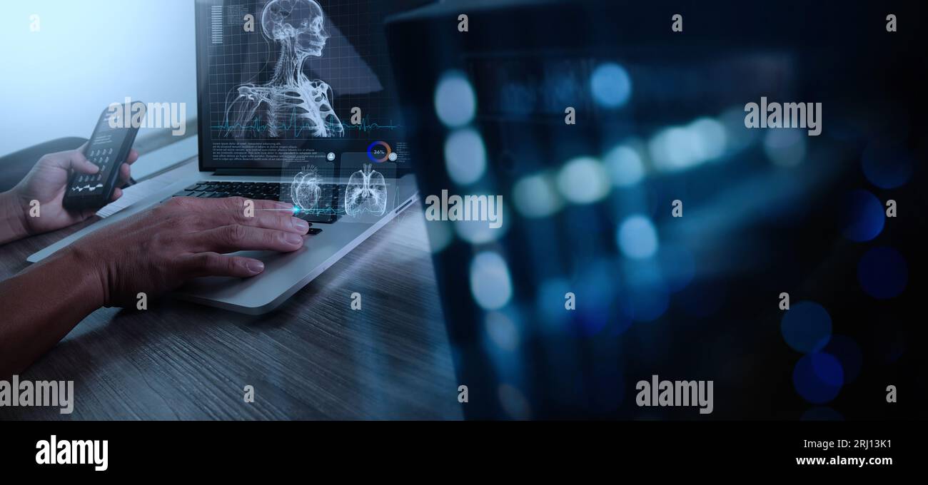 Cardiologist doctor examine patient heart functions and blood vessel ...