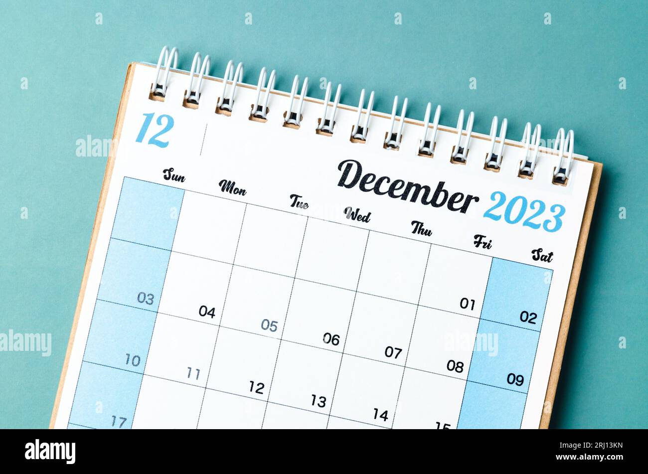 December 2023 calendar desk for the organizer to plan and reminder ...