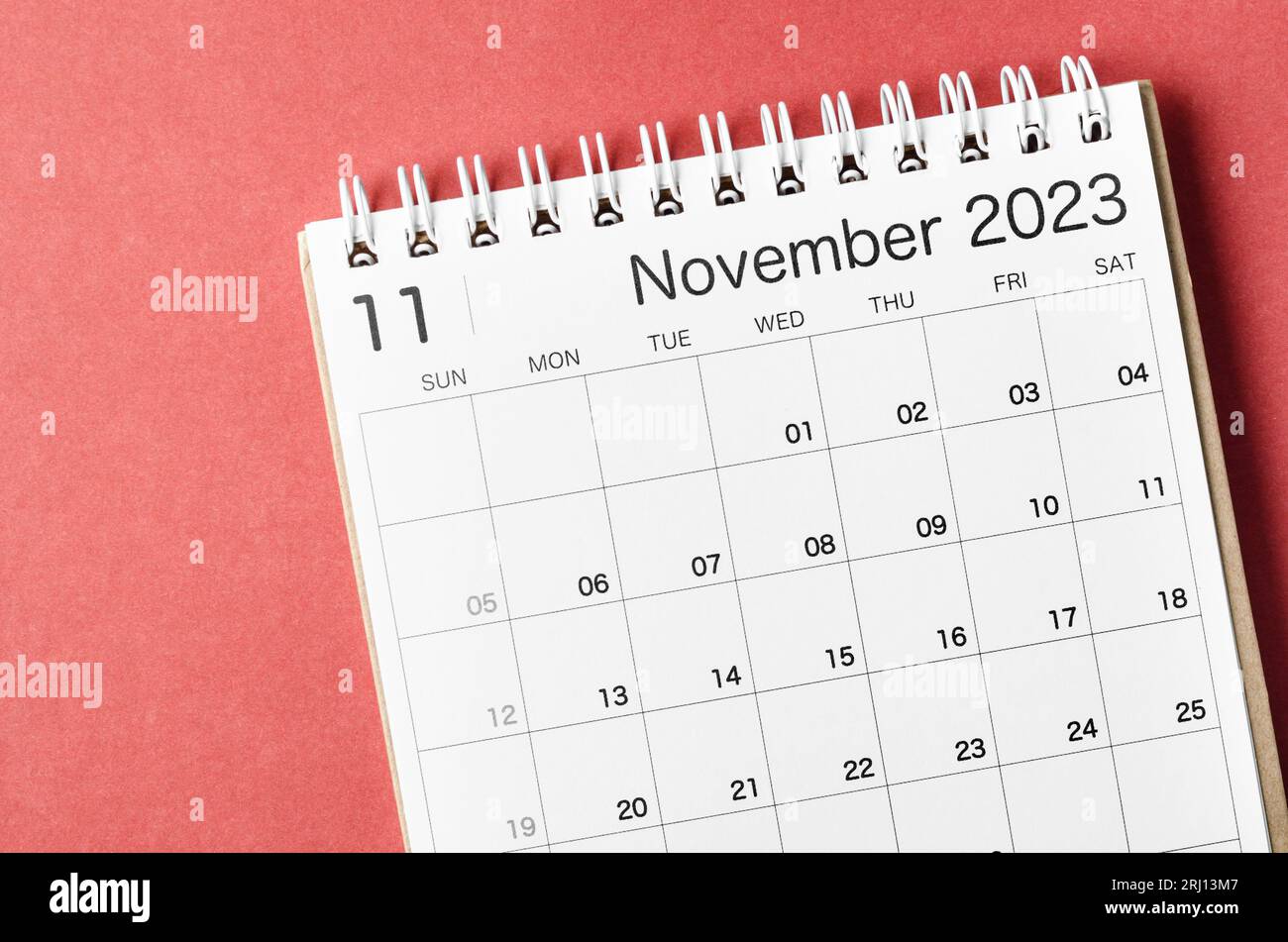 November 2023 calendar desk for the organizer to plan and reminder ...