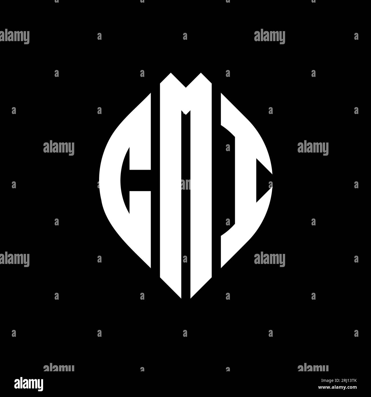 CMI circle letter logo design with circle and ellipse shape. CMI ...