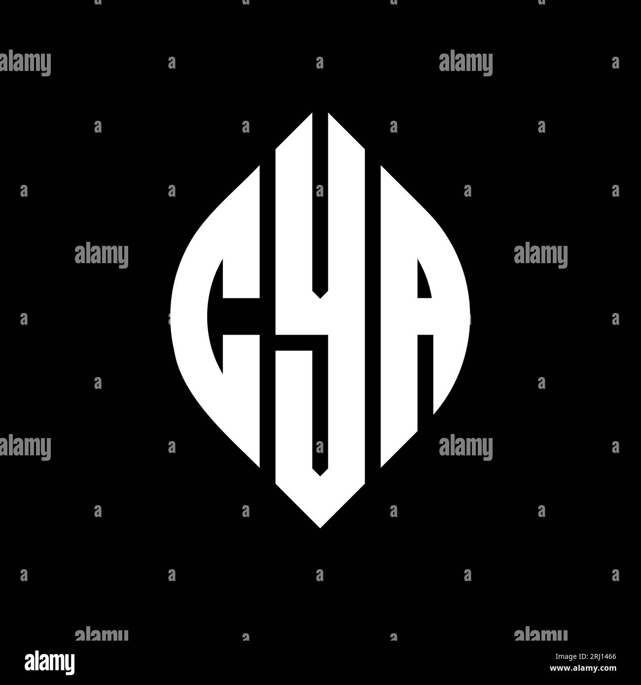 CYA circle letter logo design with circle and ellipse shape. CYA ellipse letters with ...