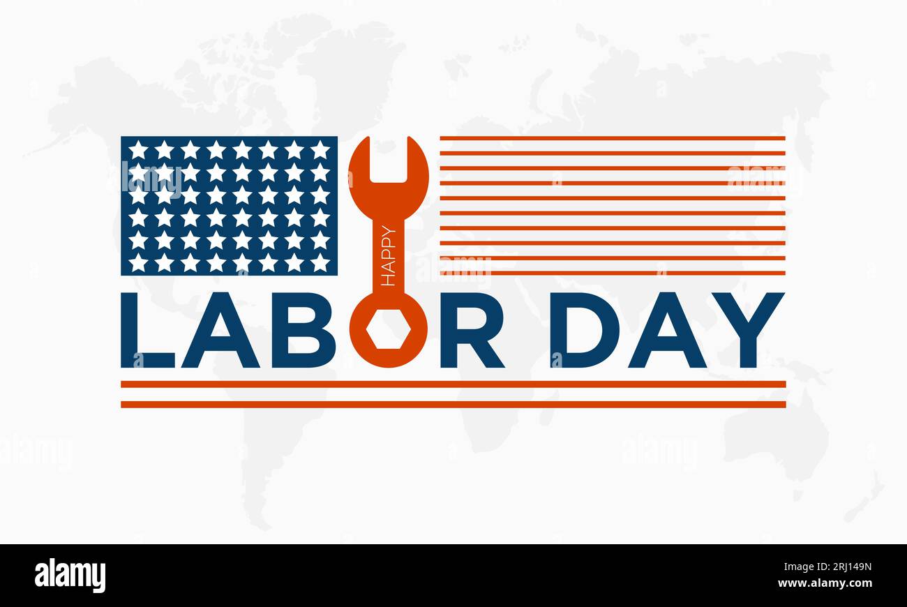 labor day vector banner template. Labor holiday concept of work ...