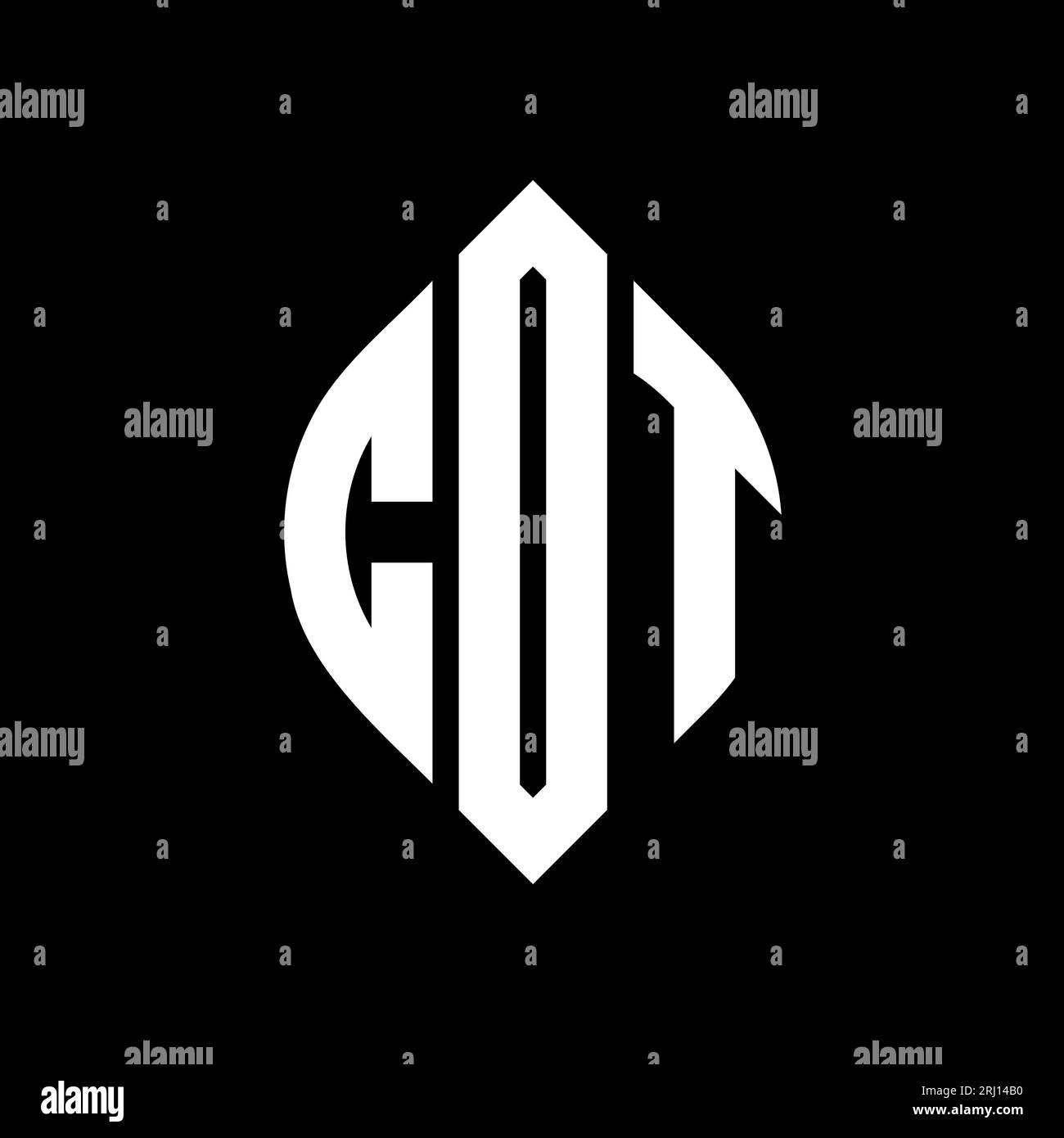 COT circle letter logo design with circle and ellipse shape. COT ...
