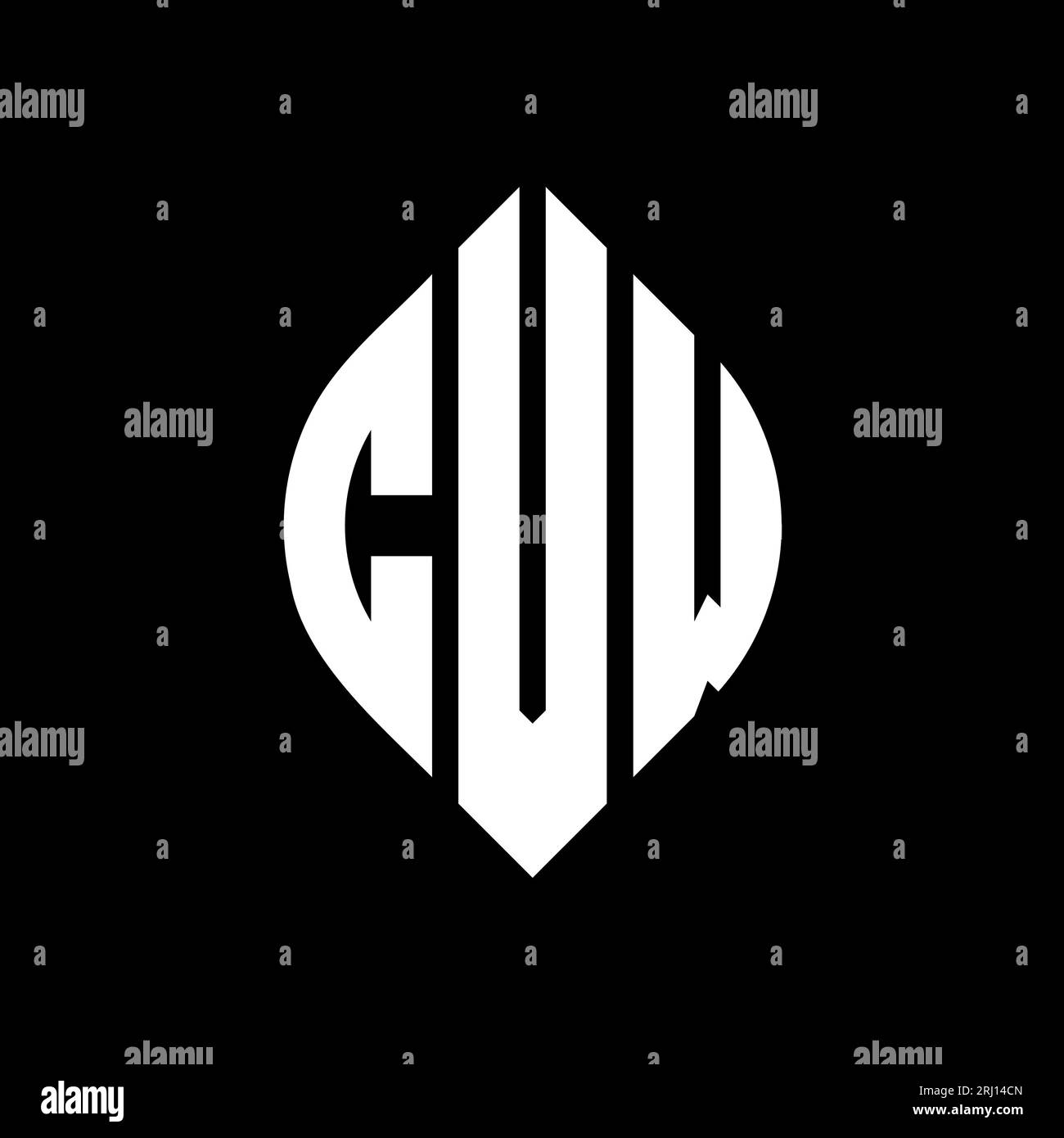 CVW circle letter logo design with circle and ellipse shape. CVW ...