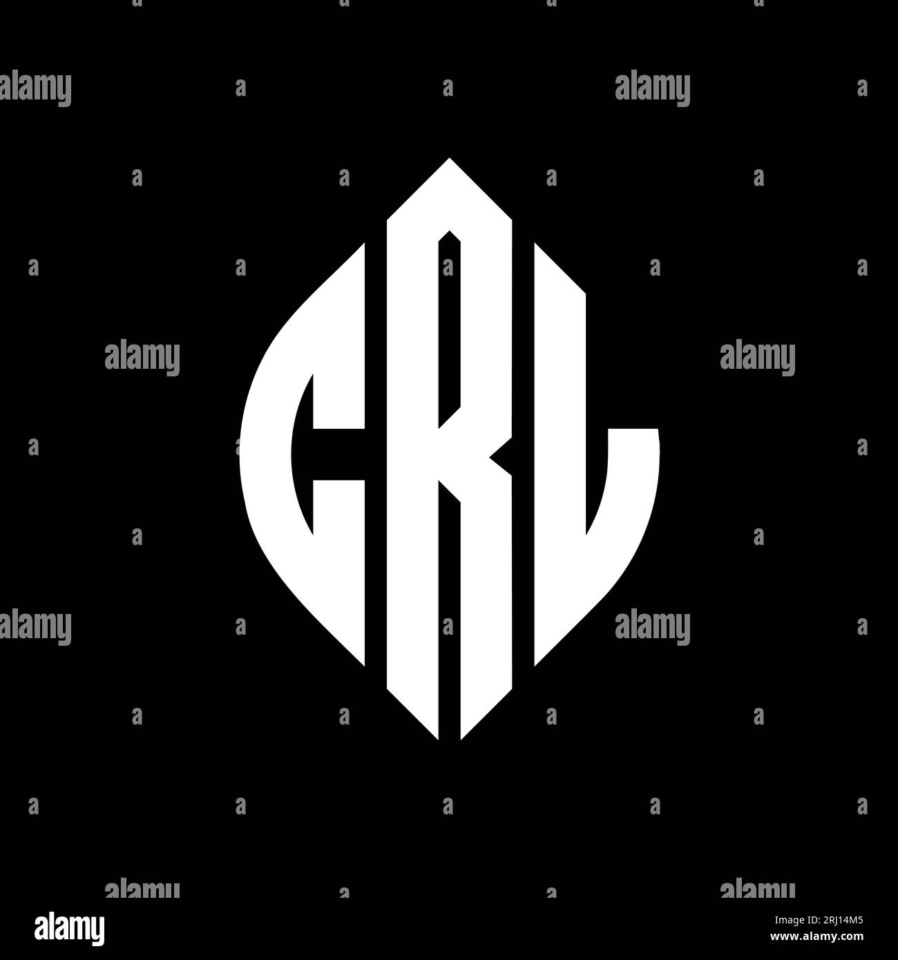 CRL circle letter logo design with circle and ellipse shape. CRL ...