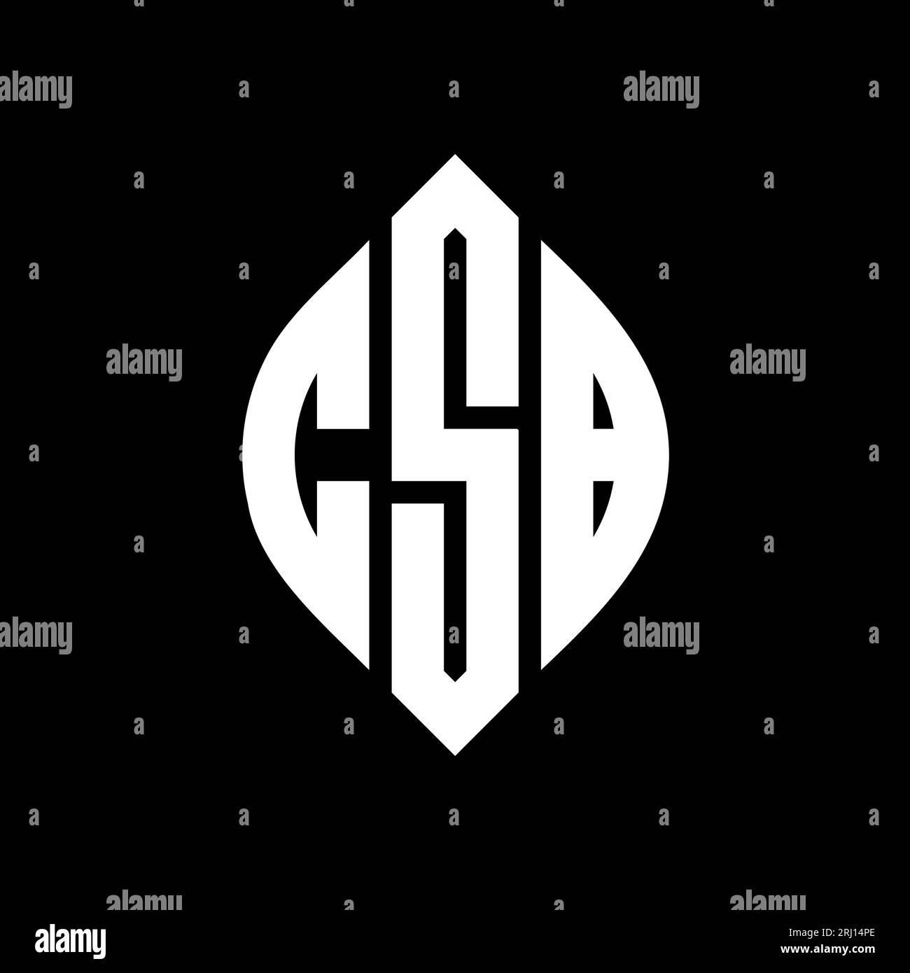 CSB circle letter logo design with circle and ellipse shape. CSB ...