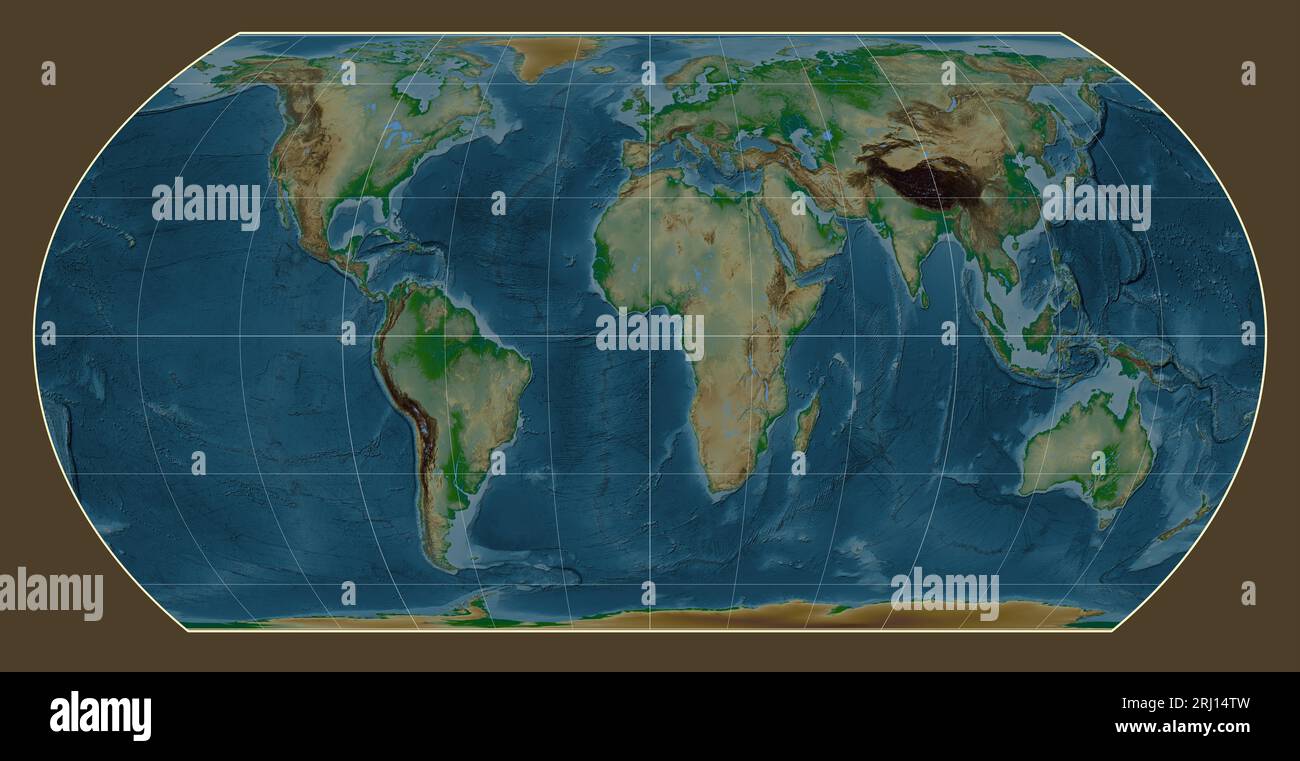 Physical map of the world in the Hatano Asymmetrical Equal Area ...