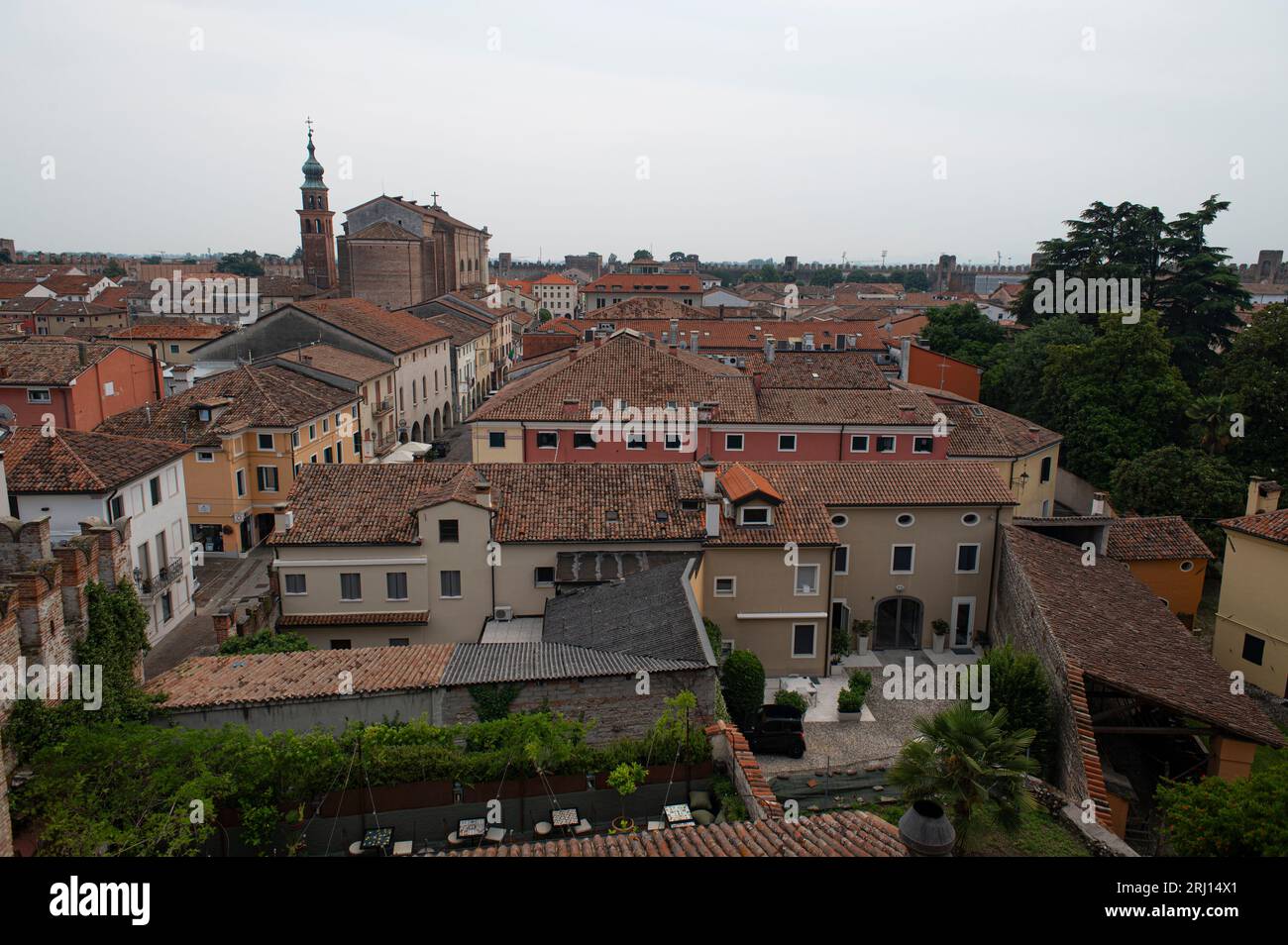 Historical walls of the medieval city of Cittadella Padova Italy Stock ...