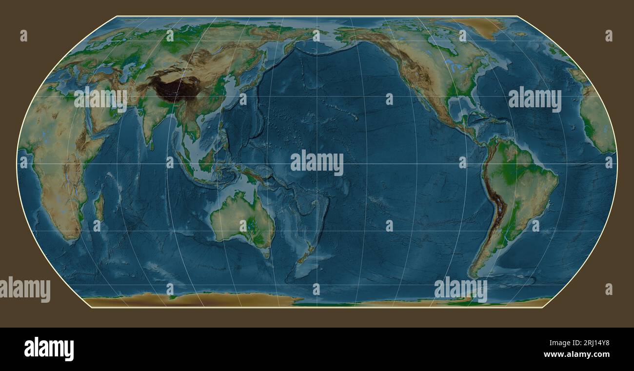 Physical map of the world in the Hatano Asymmetrical Equal Area ...
