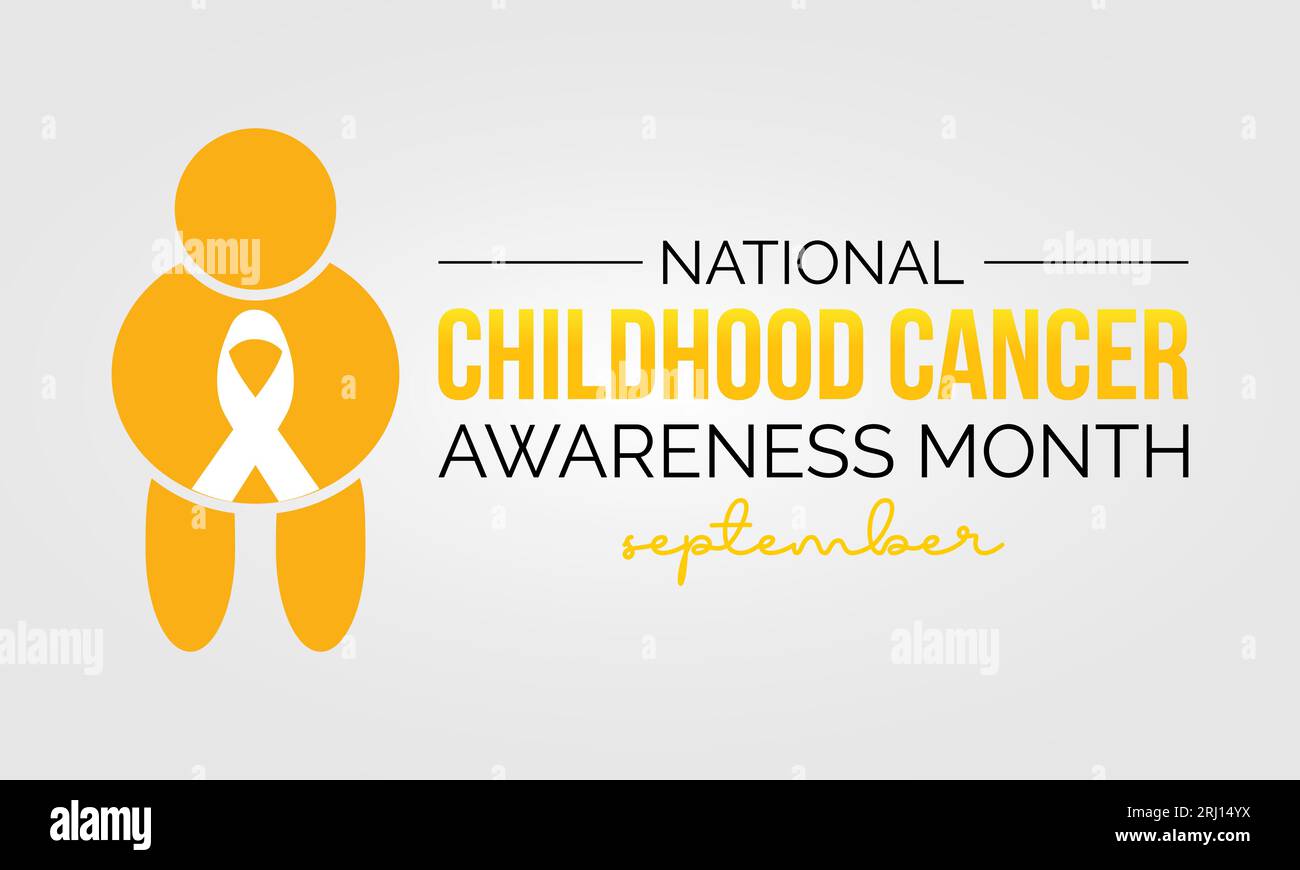 National Childhood Cancer Awareness Month vector banner template. Child ...