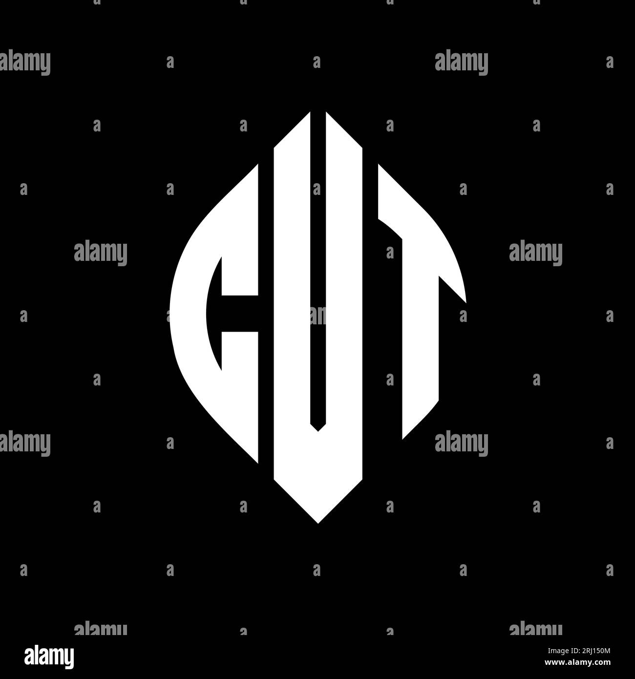CVT circle letter logo design with circle and ellipse shape. CVT ...