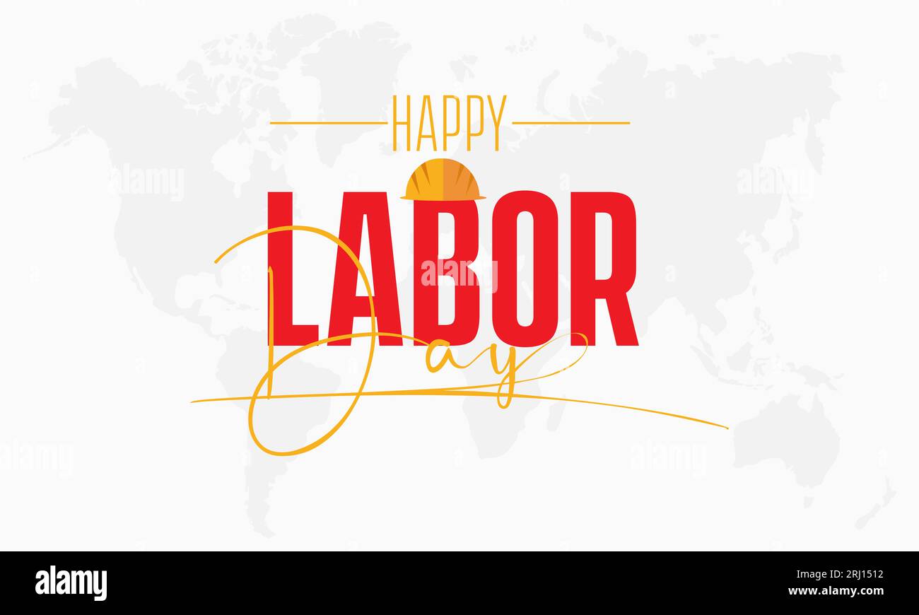 labor day vector banner template. Labor holiday concept of work ...