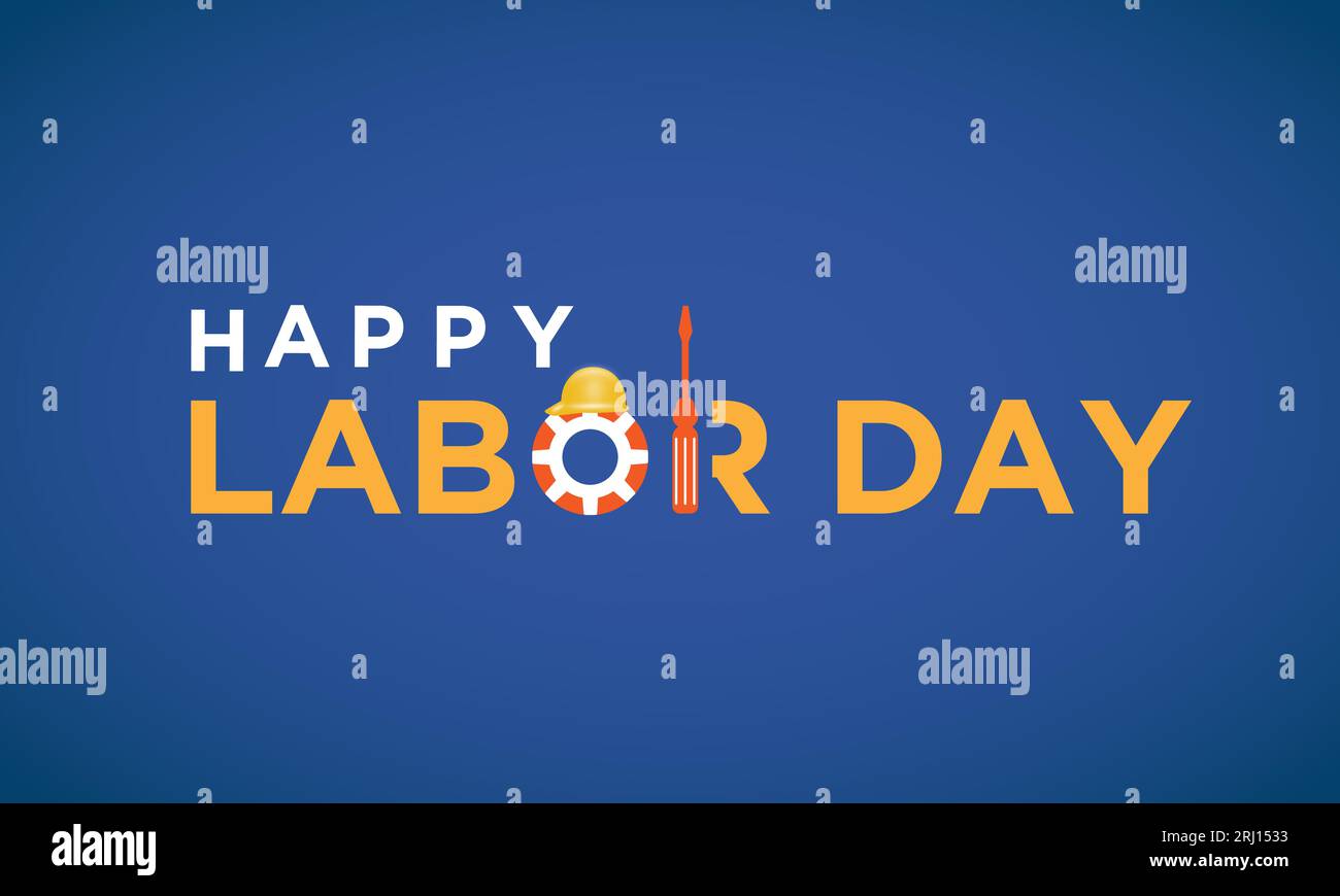 labor day vector banner template. Labor holiday concept of work ...