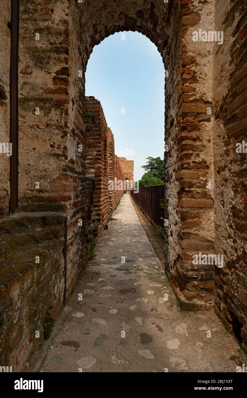 Historical walls of the medieval city of Cittadella Padova Italy Stock ...